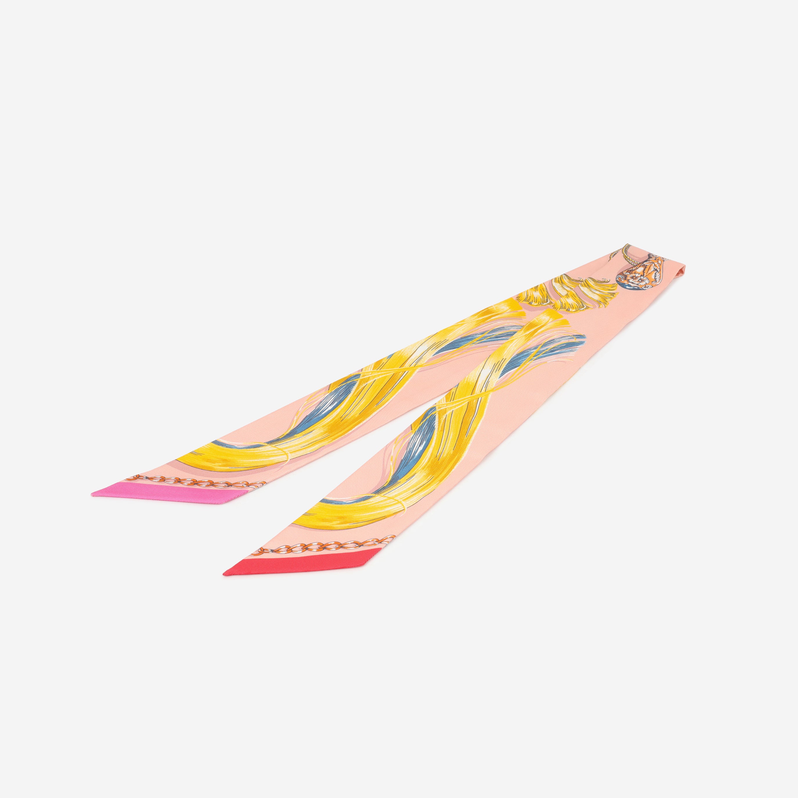 Hermès - Twilly Rose Poudre / Jaune D'ore/ Blue - Unused – Bagista