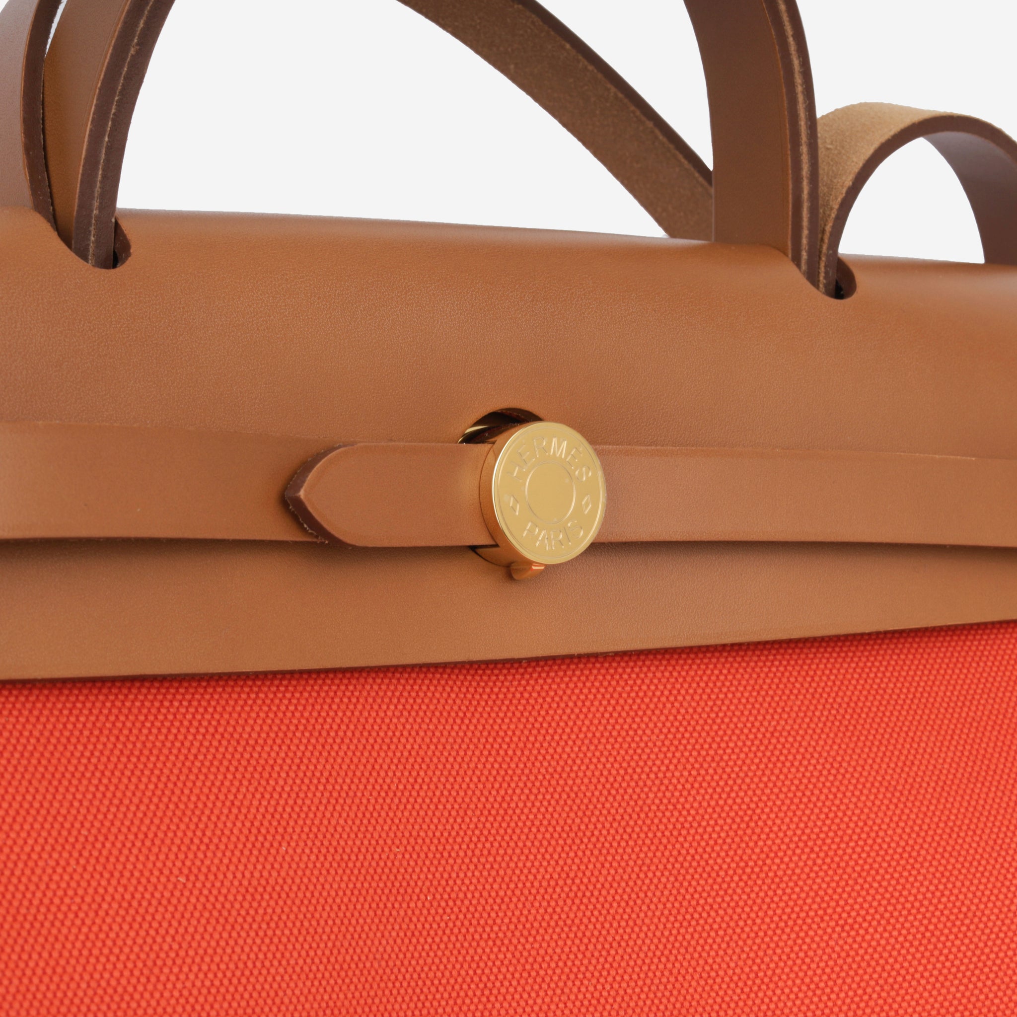 Hermès - Herbag 31 - Orange Mecano / Fauve Hunter GHW - 2023 | Bagista