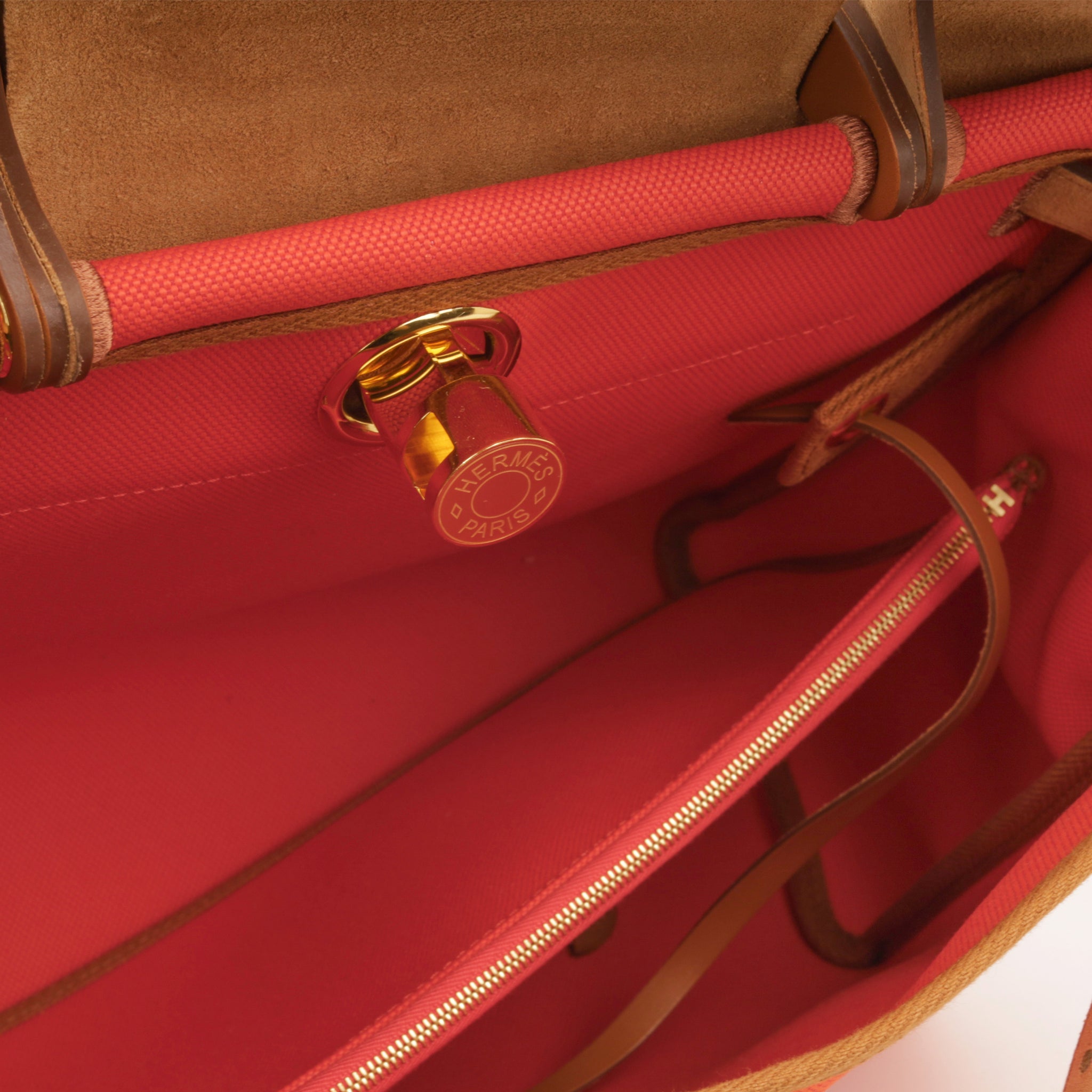 Hermès Herbag 31 Orange Mecano / Fauve Hunter GHW | Bagista