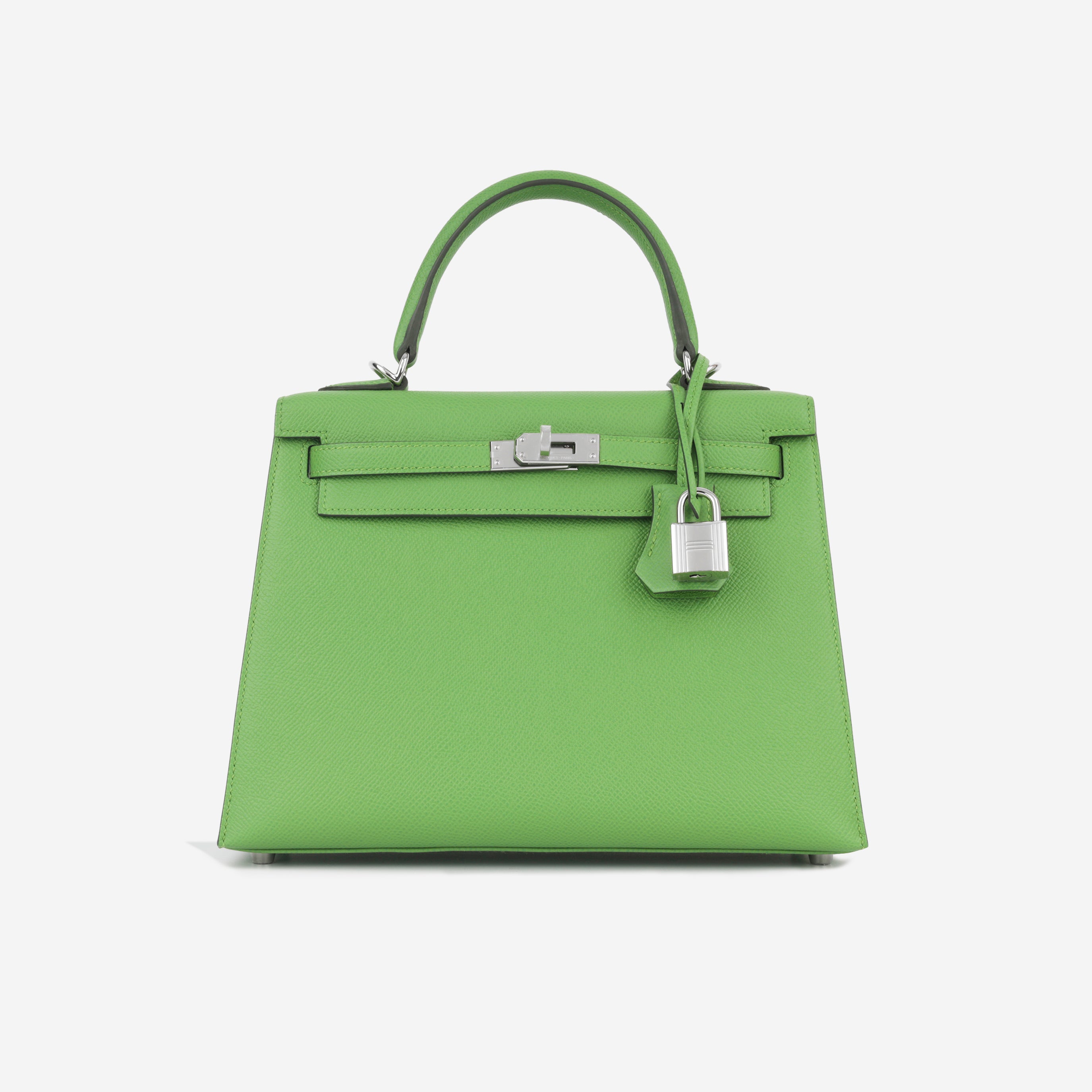 Hermès - Kelly 25 - Vert Yucca Epsom PHW - 2023 - Brand New – Bagista