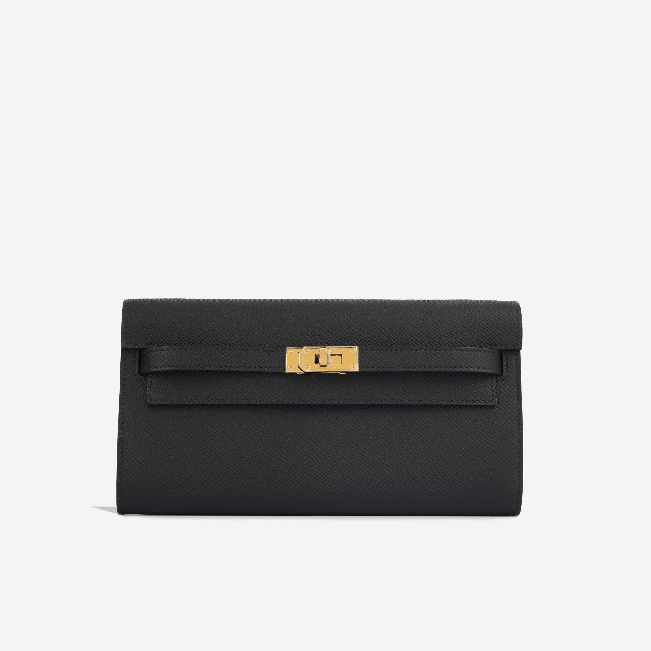 Hermès - Kelly To Go Wallet - Noir Epsom GHW - 2024 – Bagista