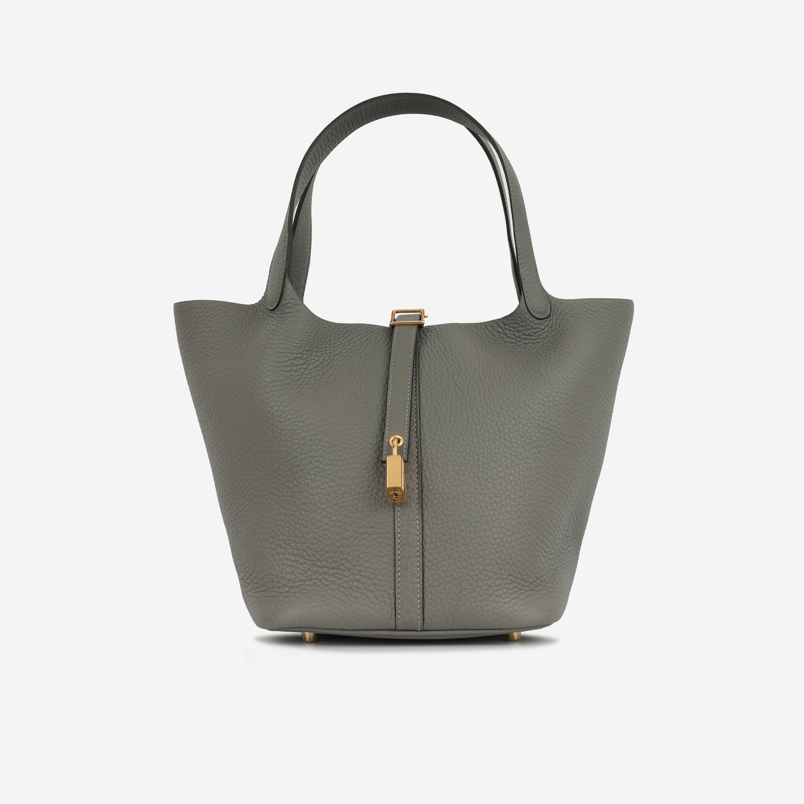 Hermès - Picotin 22 - Gris Meyer Clemence GHW - Pre-Loved - 2022 – Bagista