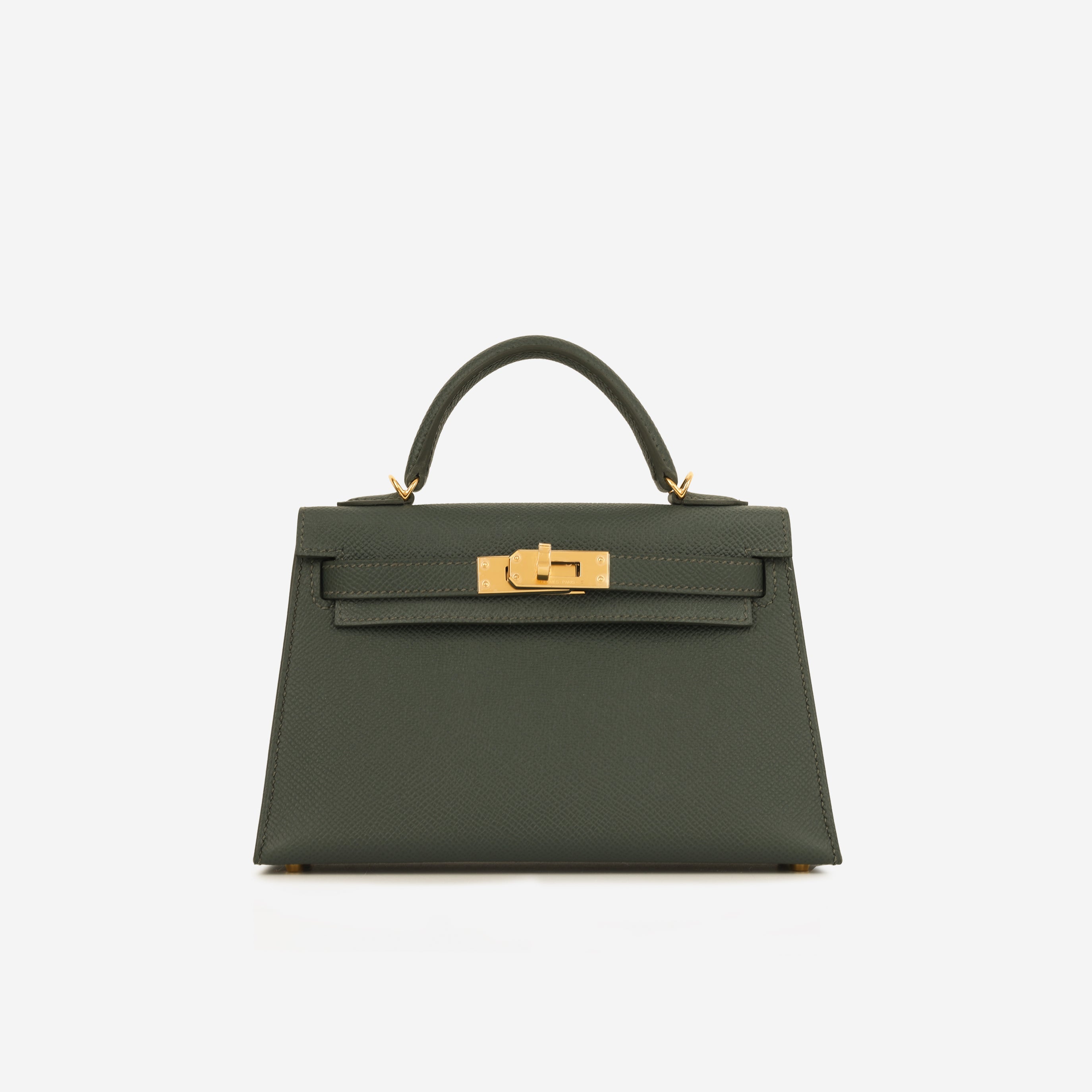 Hermès - Mini Kelly - Vert Mangrove Epsom GHW - Brand New - 2024 – Bagista