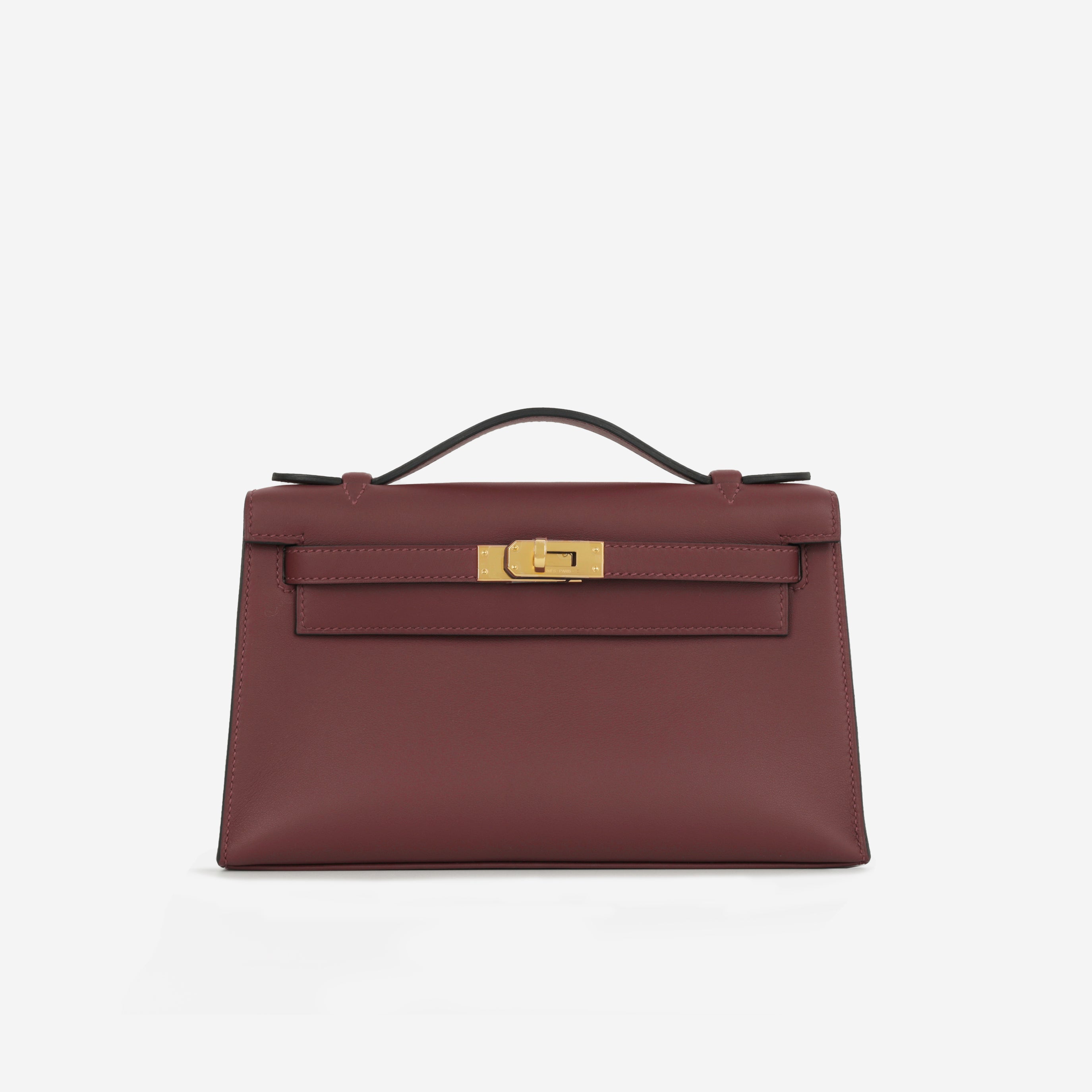 Hermès - Kelly Pochette - Rouge H Swift GHW - 2024 - Brand New – Bagista