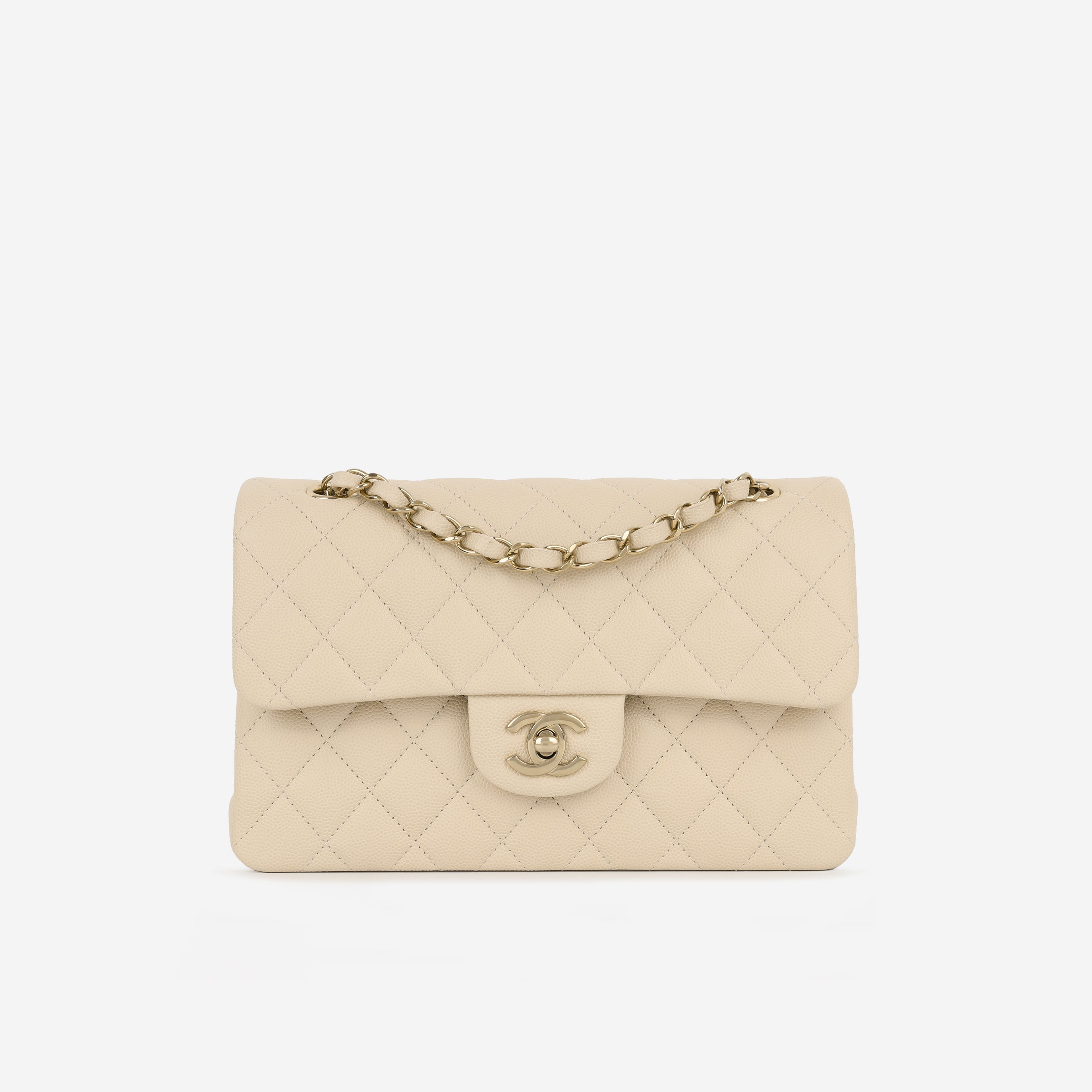 Chanel Small Classic Flap - Ecru Caviar – Bagista
