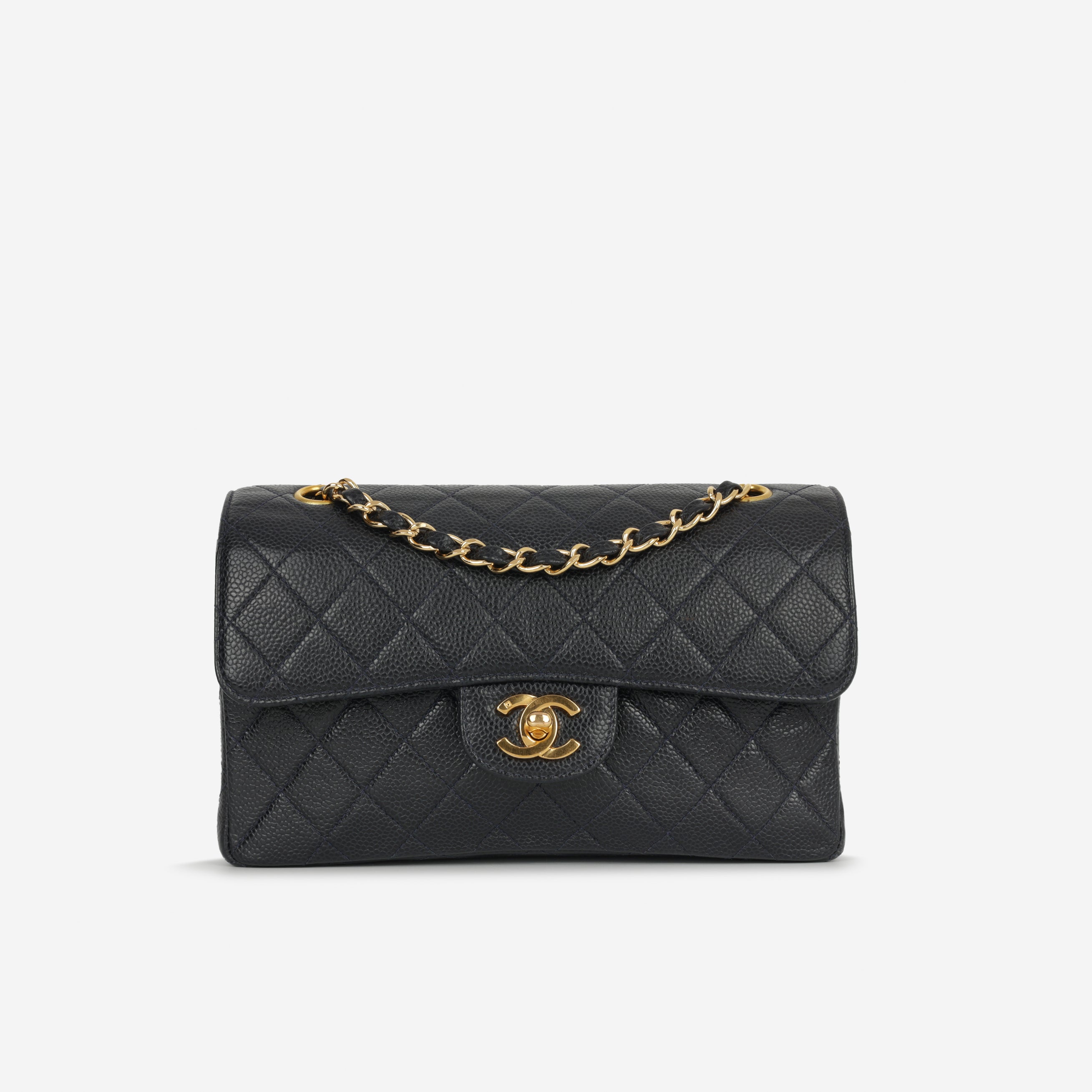 Chanel Vintage Small Classic Flap - Navy Caviar | Excellent Vintage ...