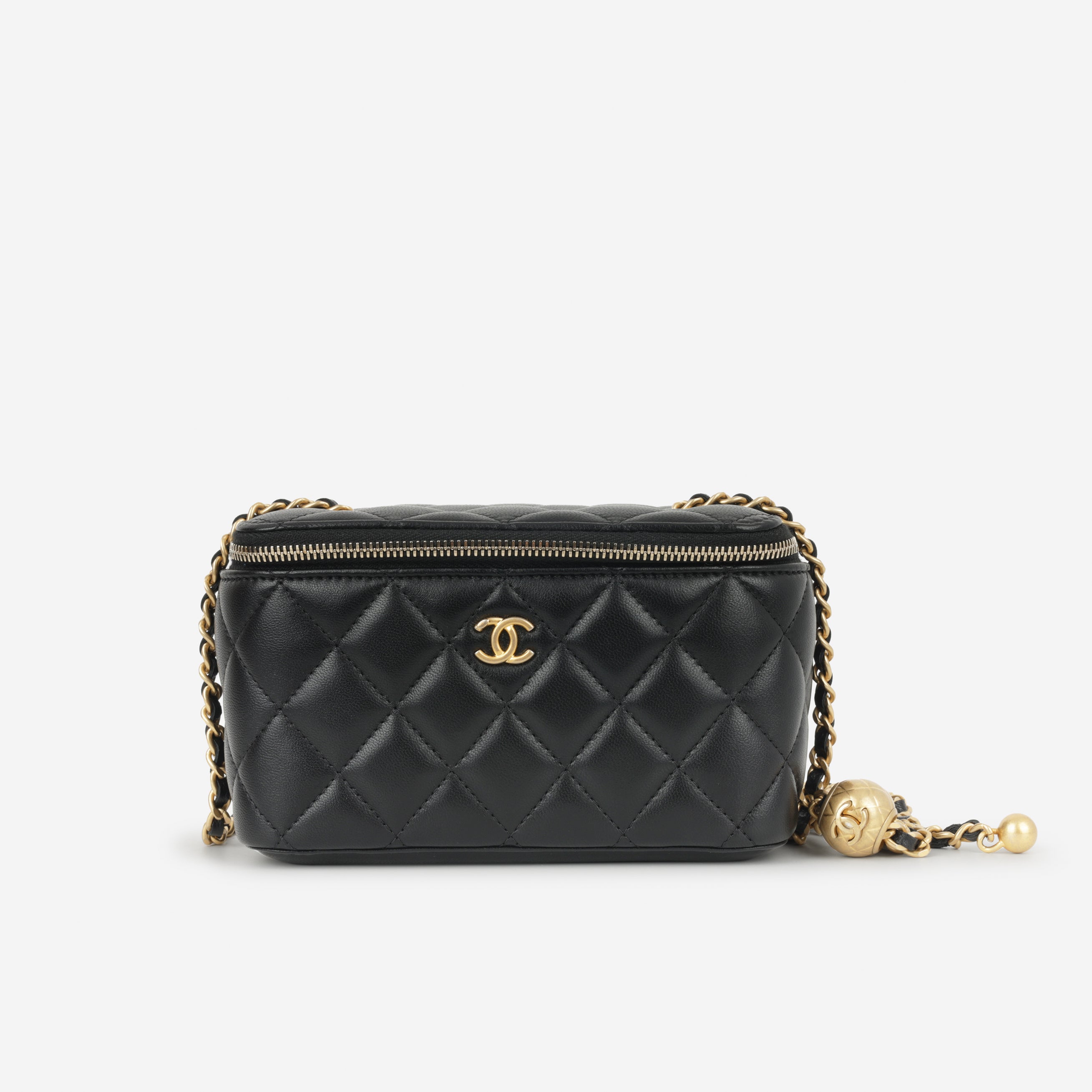 Chanel Pearl Crush Vanity - Black Lambskin | Gold Hardware – Bagista