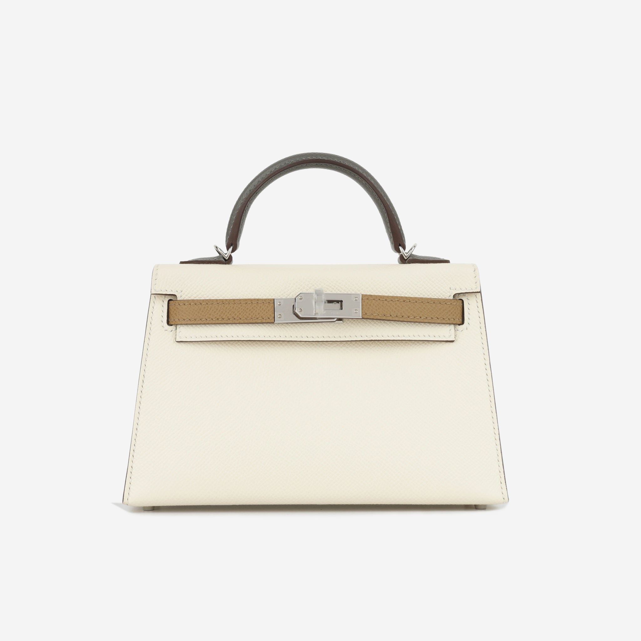 Hermès - Mini Kelly 20 - Nata / Chai / Gris Meyer Epsom - PHW - Unused ...