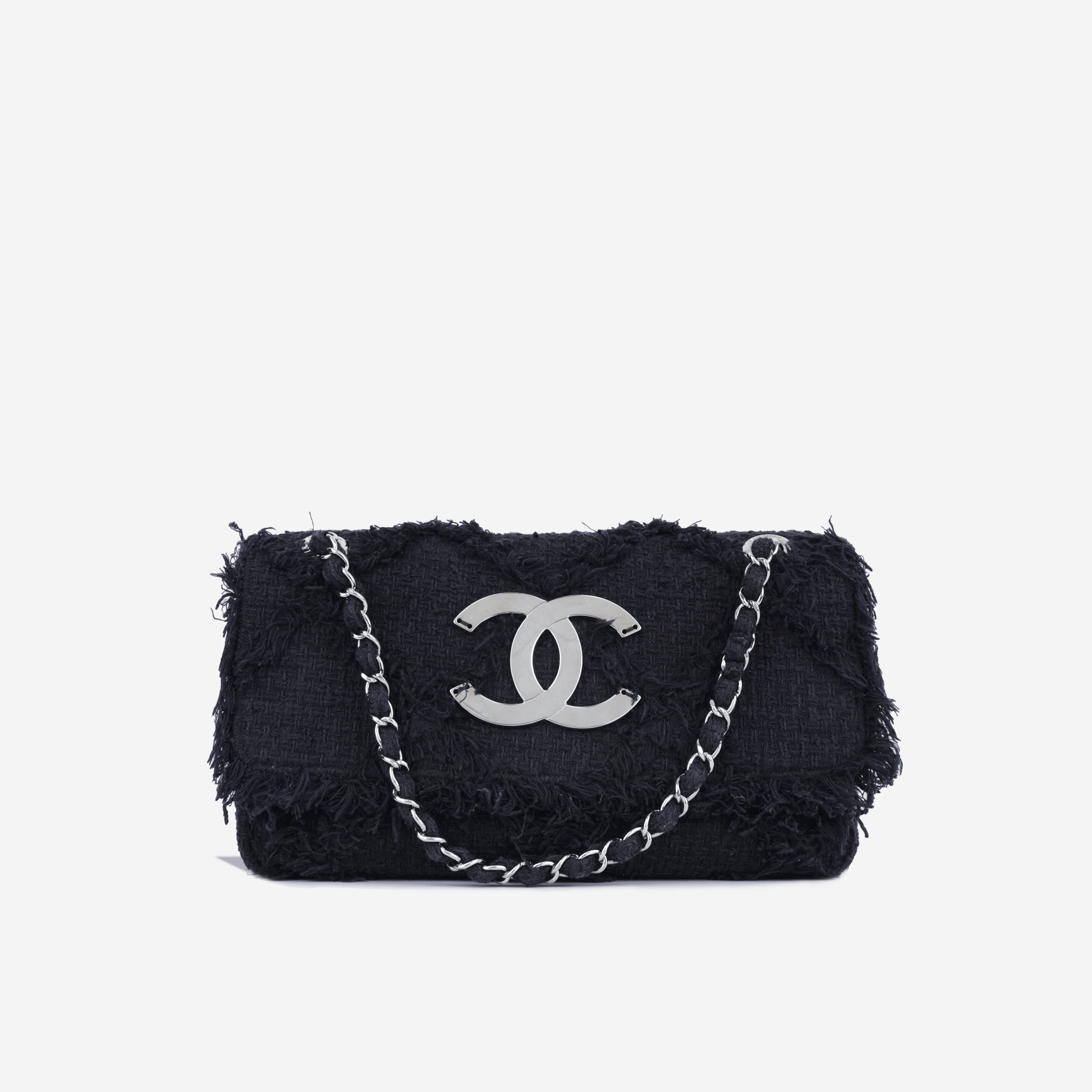 Chanel - Nature tweed Flap - Navy SHW - Pre-loved - 2010 – Bagista