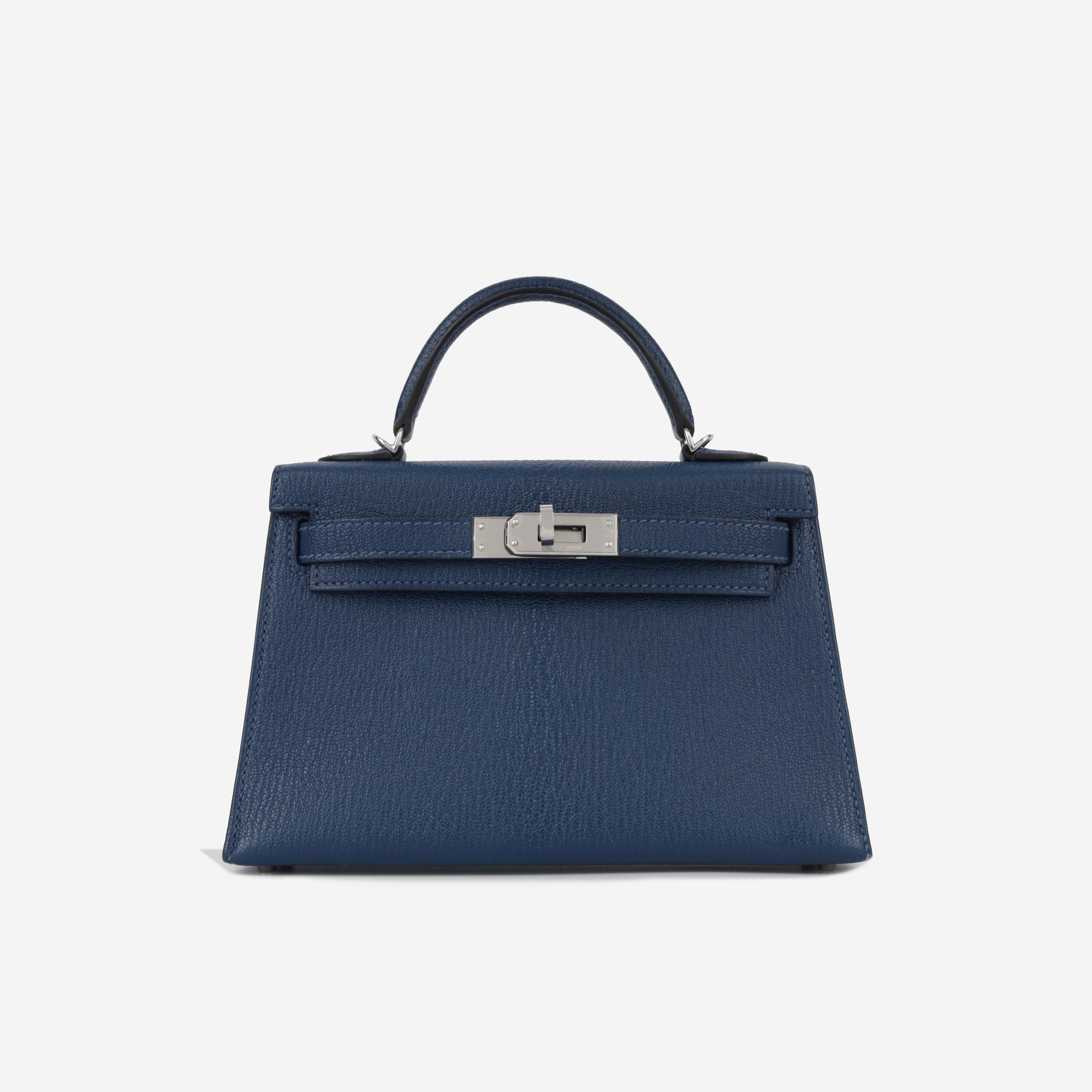 Hermès - Mini Kelly - Deep Blue / Etoupe Verso Mysore Chevre PHW - 2021 ...