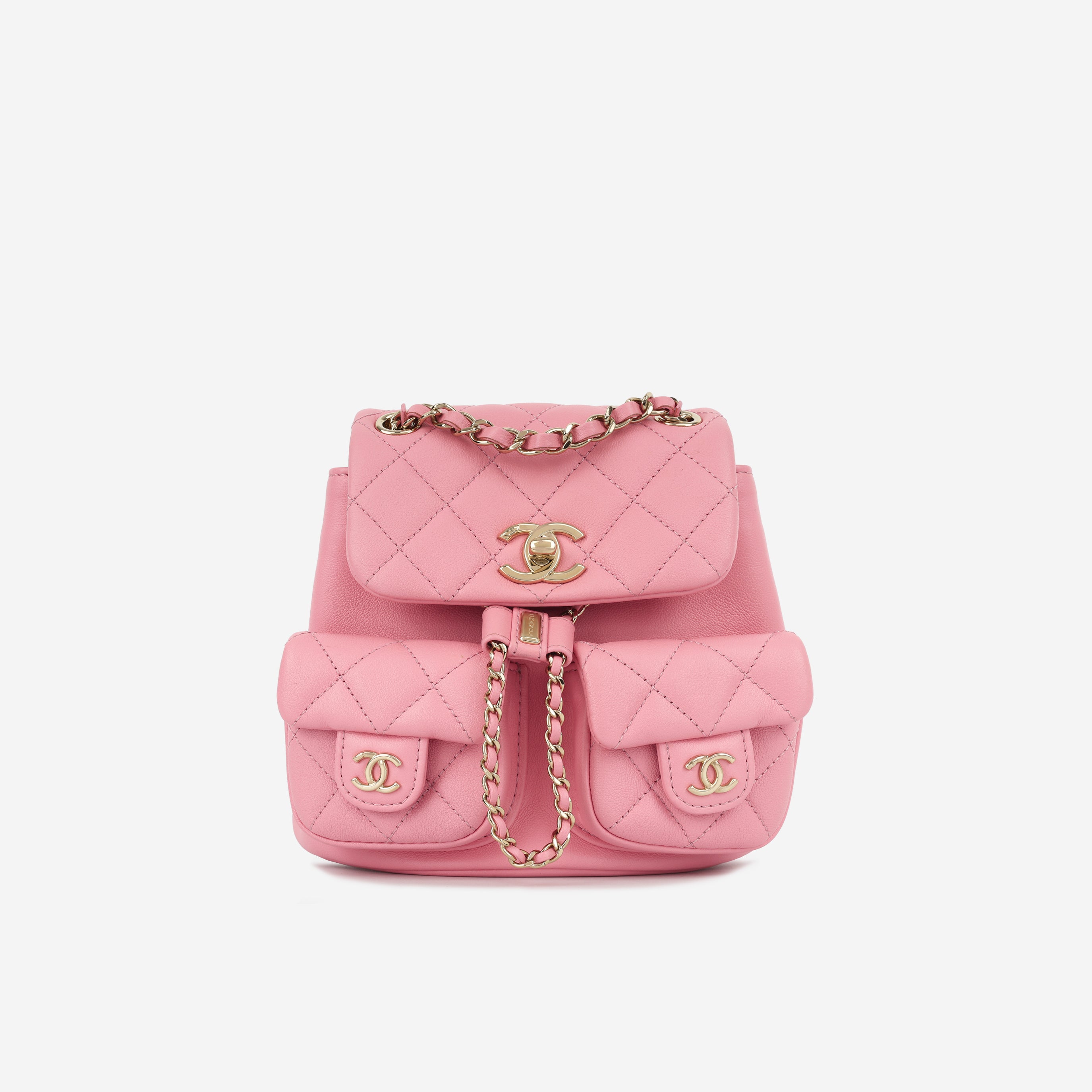 Chanel Mini Duma Backpack - Pink Calfskin CGHW - Immaculate – Bagista