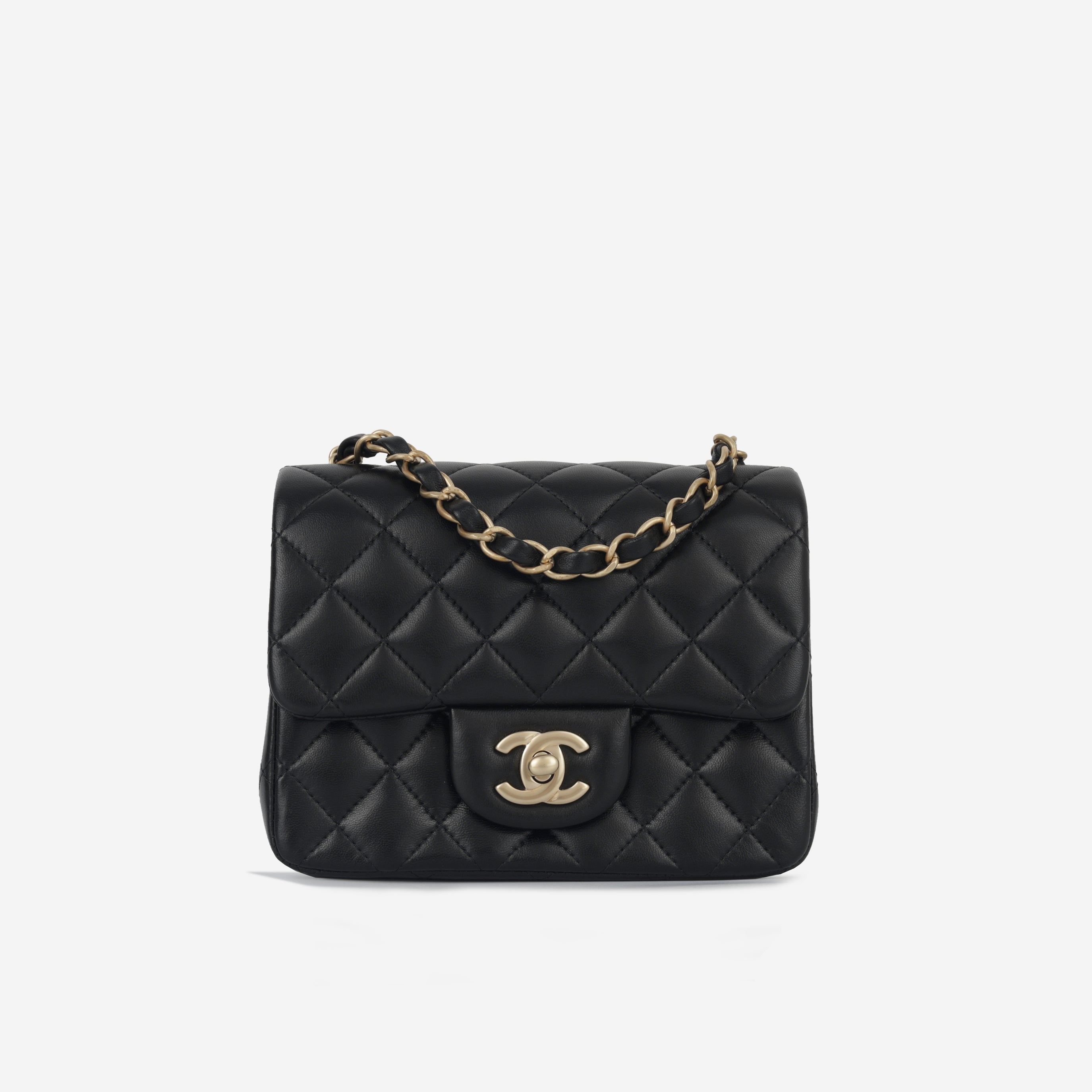 Chanel - Mini Square - Black Lambskin CGHW - Pre Loved – Bagista