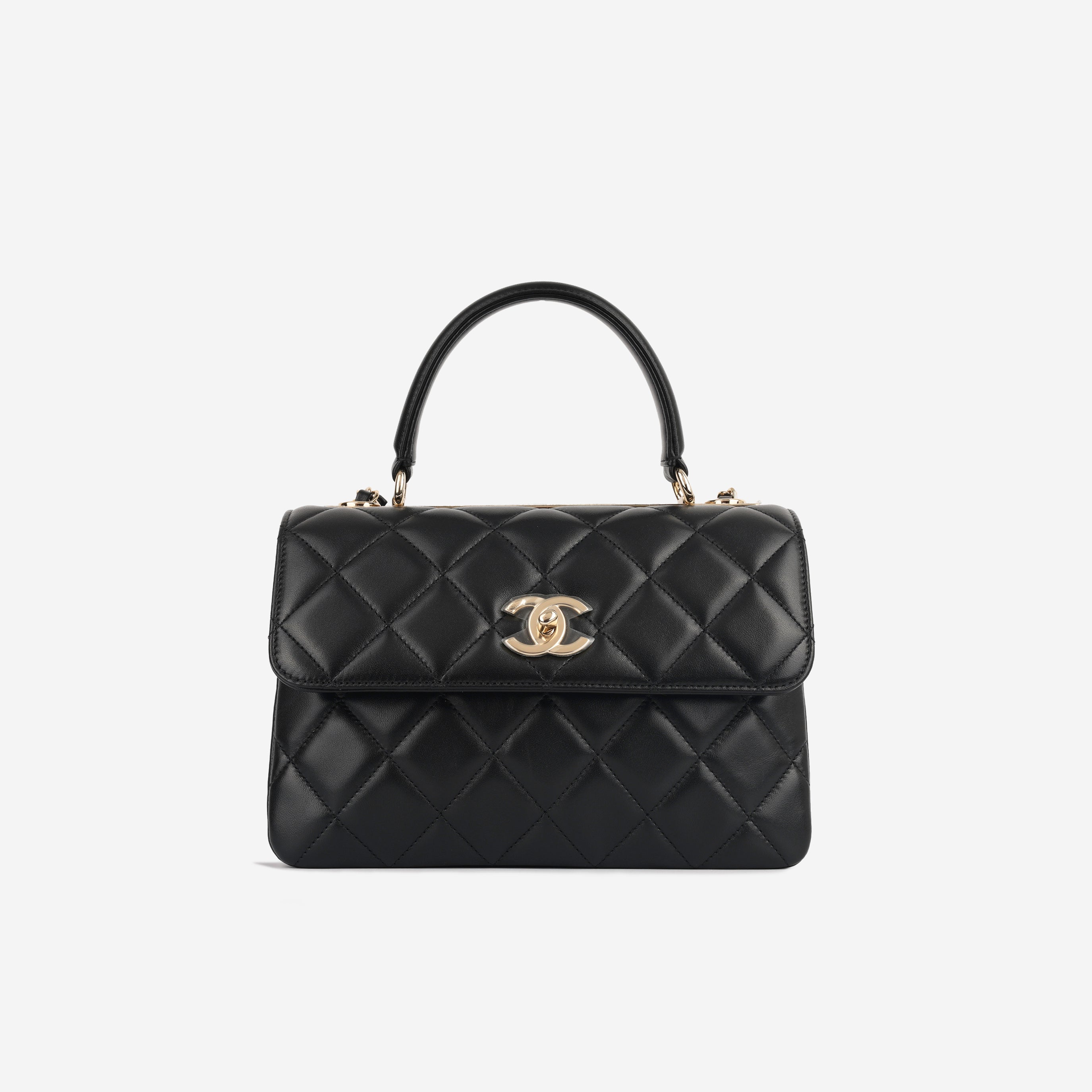 Chanel - Trendy CC Flap Bag Small - Black Lambskin - CGHW - Brand New ...