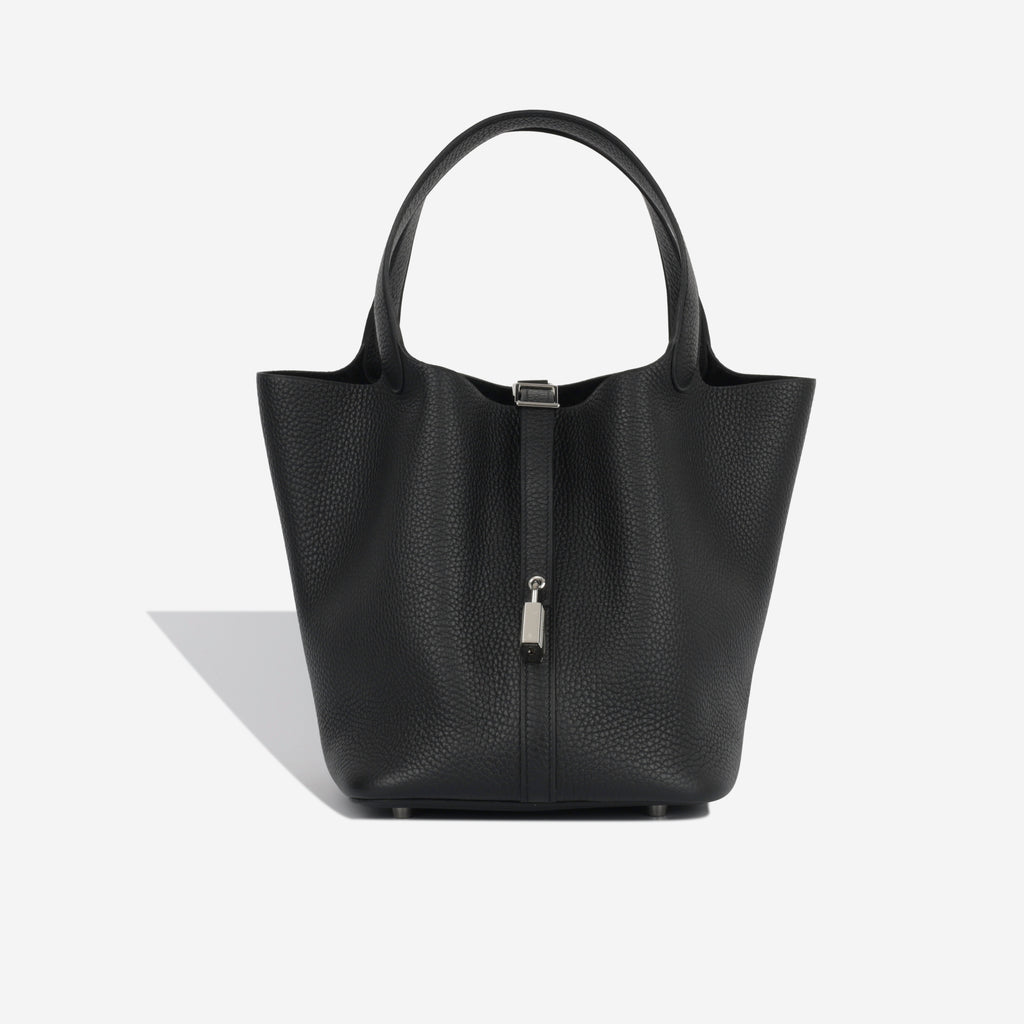 Hermès - Picotin 22 - Noir Clemence - PHW - 2021 | Bagista