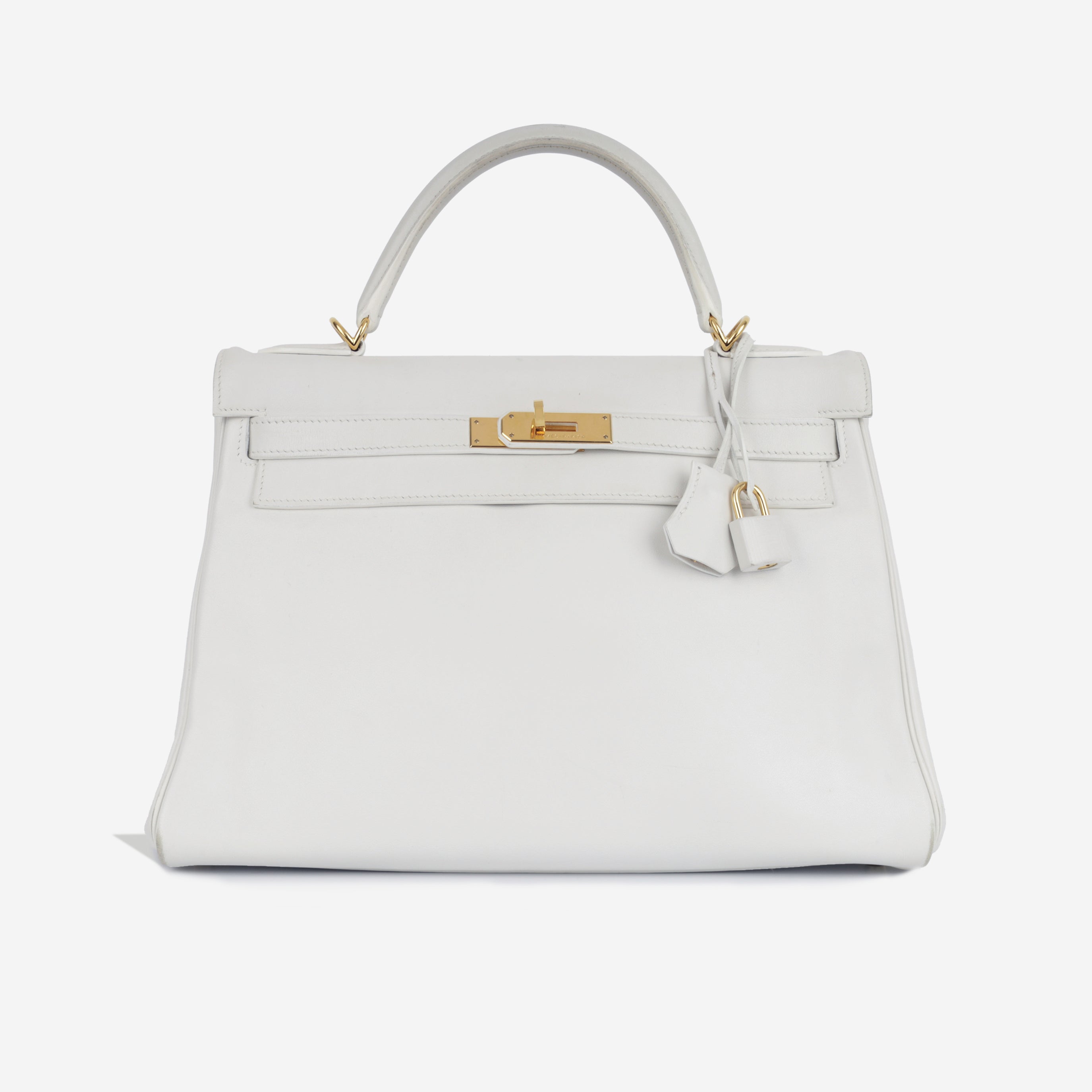 Hermès - Kelly 32 - Blanc Swift - GHW - 2009 – Bagista