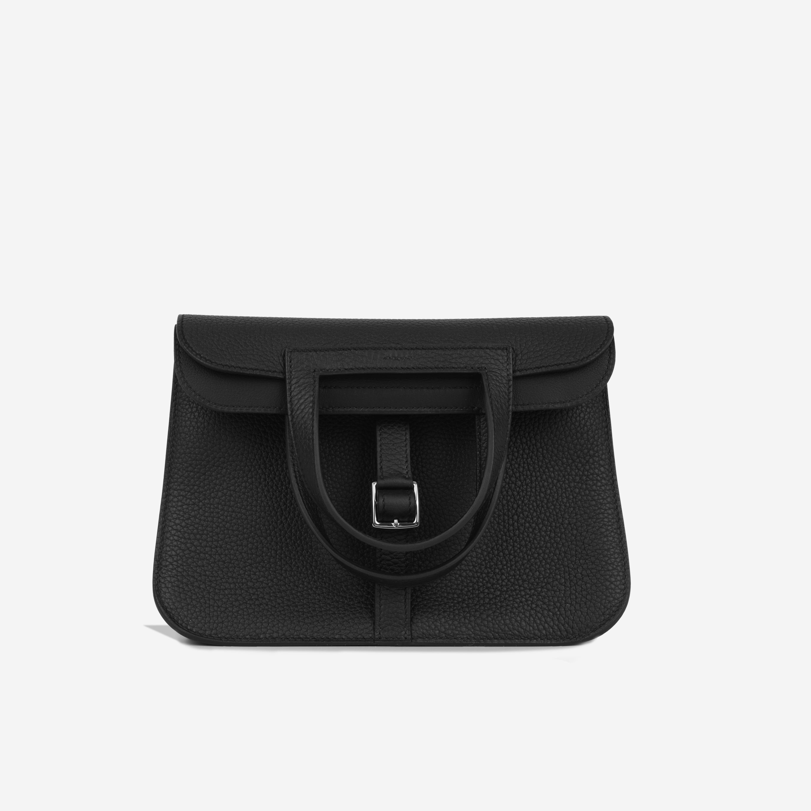 Hermes - Halzan 25 - Noir Clemence - PHW - 2023 – Bagista