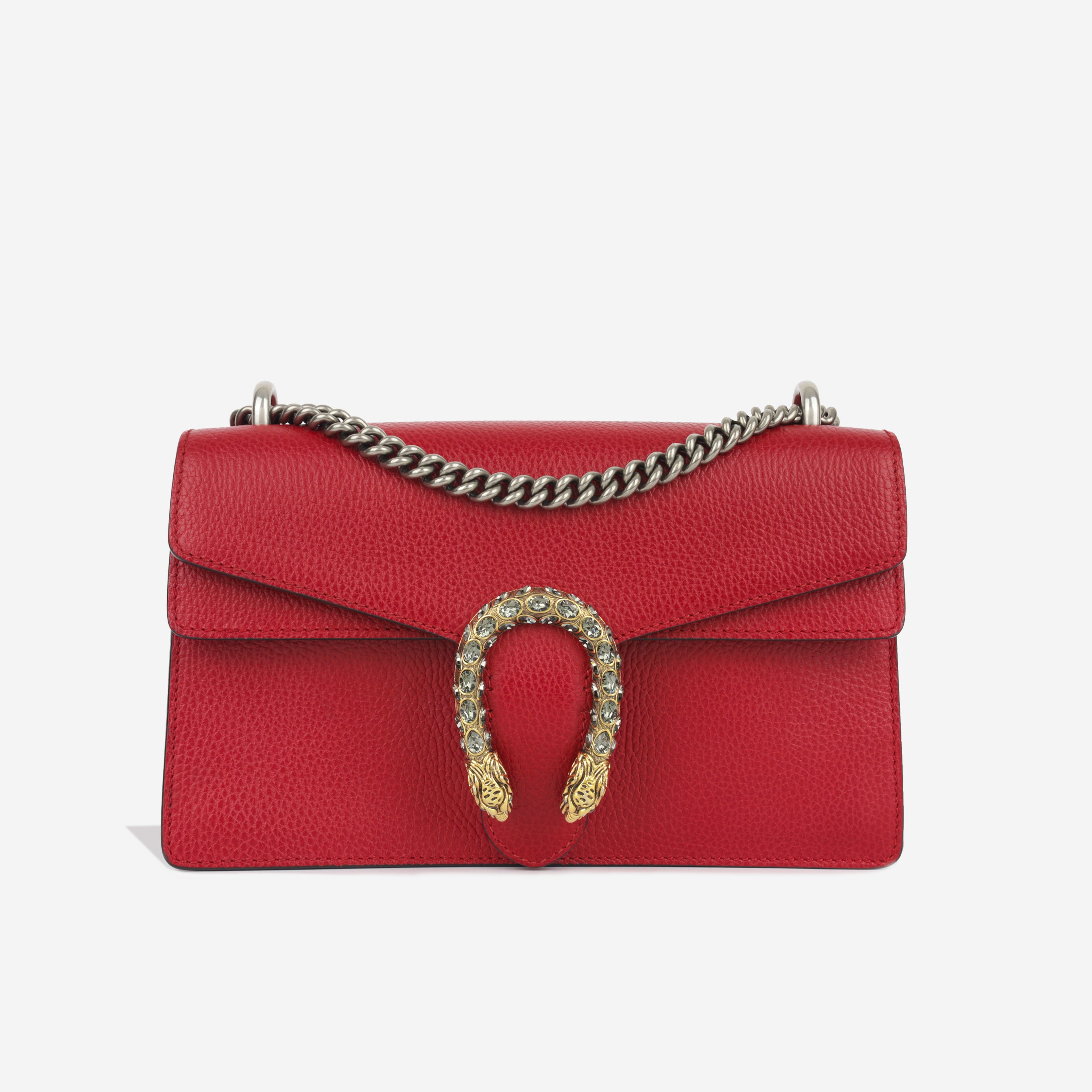 Gucci - Dionysus Small GG Canvas - Red Taurillon Leather - MHW – Bagista