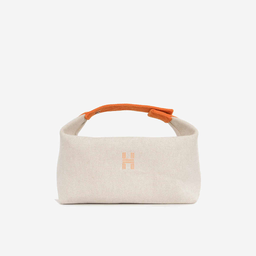 Hermès - Bride-A-Brac - Large - Natural / Orange Canvas - Immaculate | Bagista