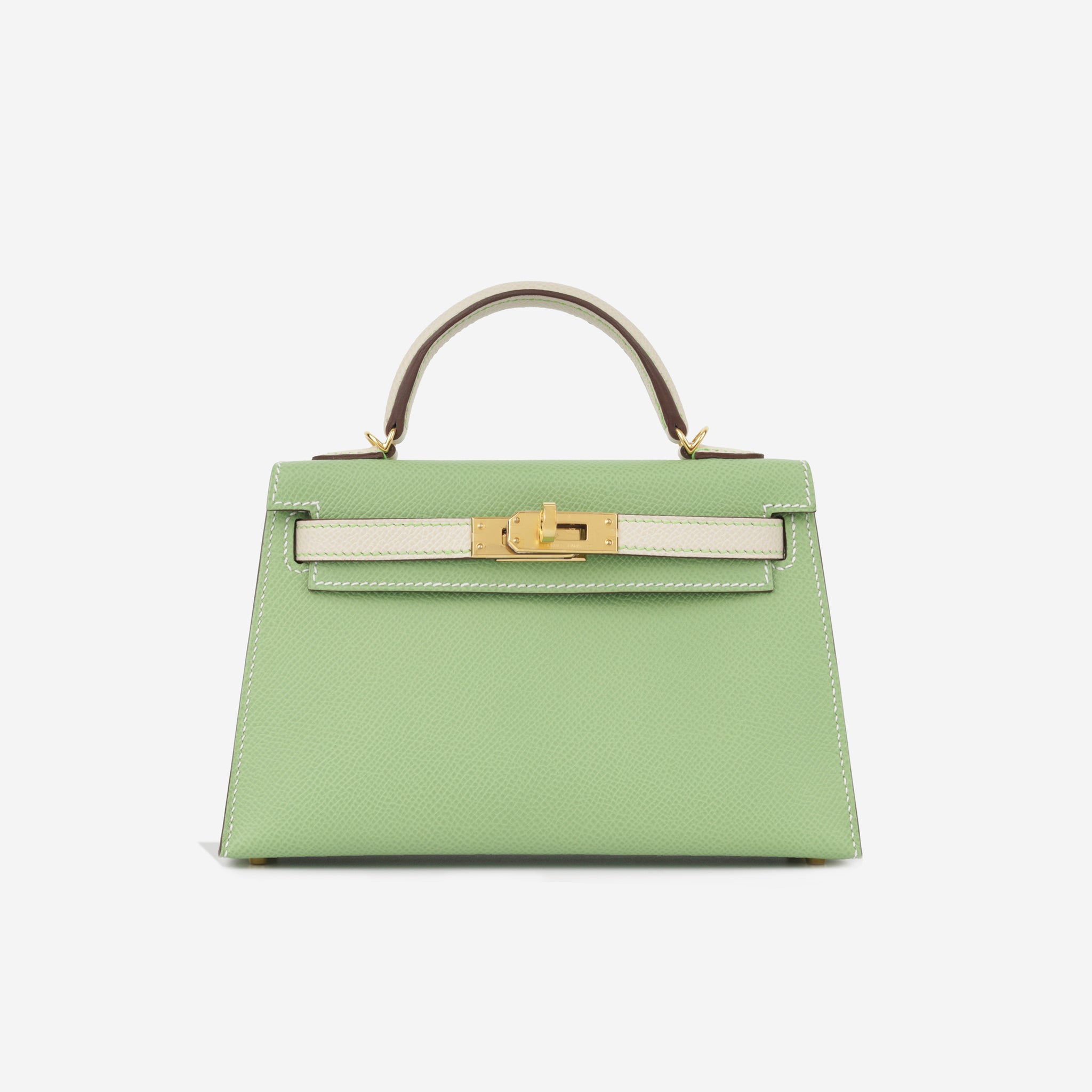 Hermès - Mini Kelly 20 - Vert Criquet/Nata - PHW - Brand New | Bagista