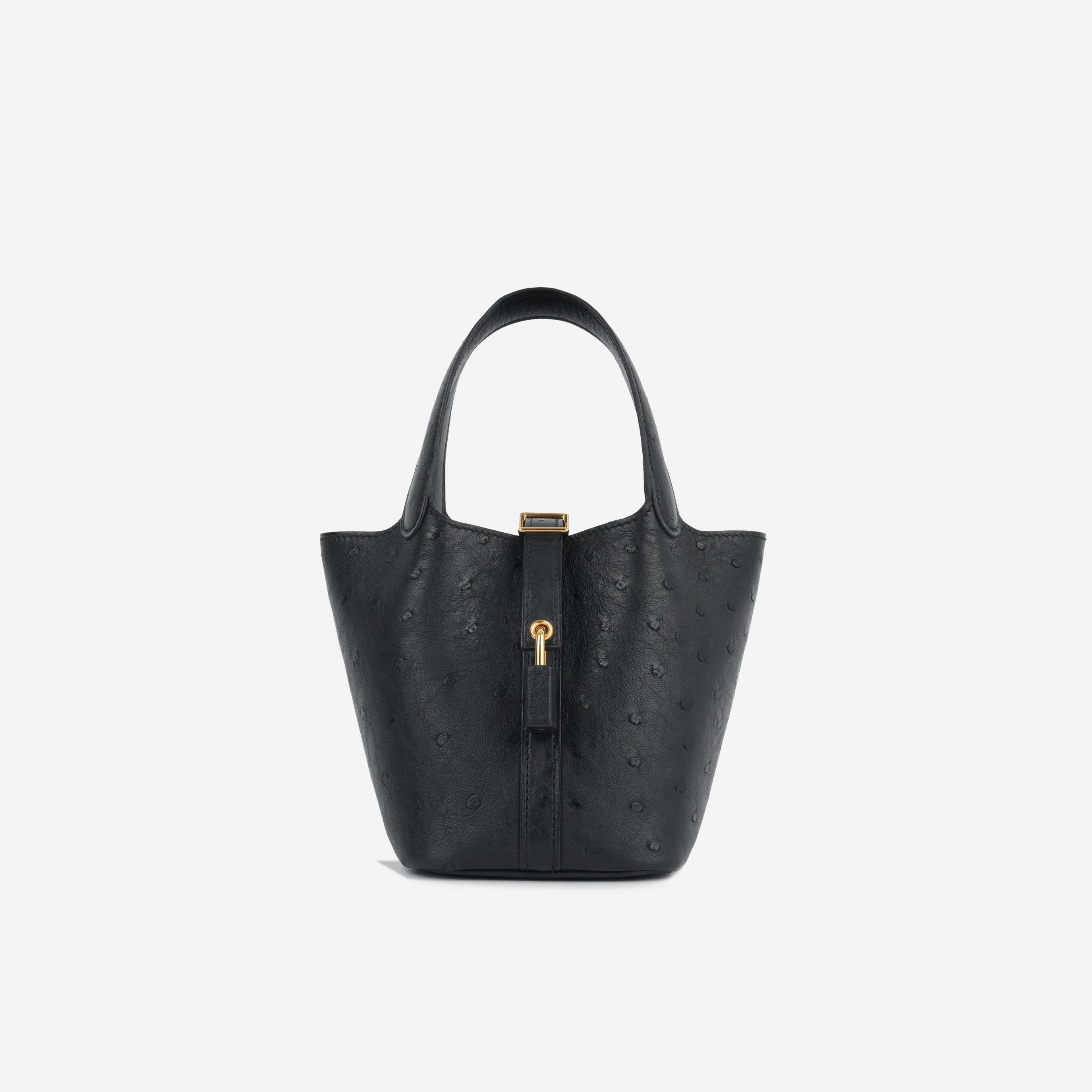 Hermès Micro Picotin - Noir Ostrich GHW – Bagista