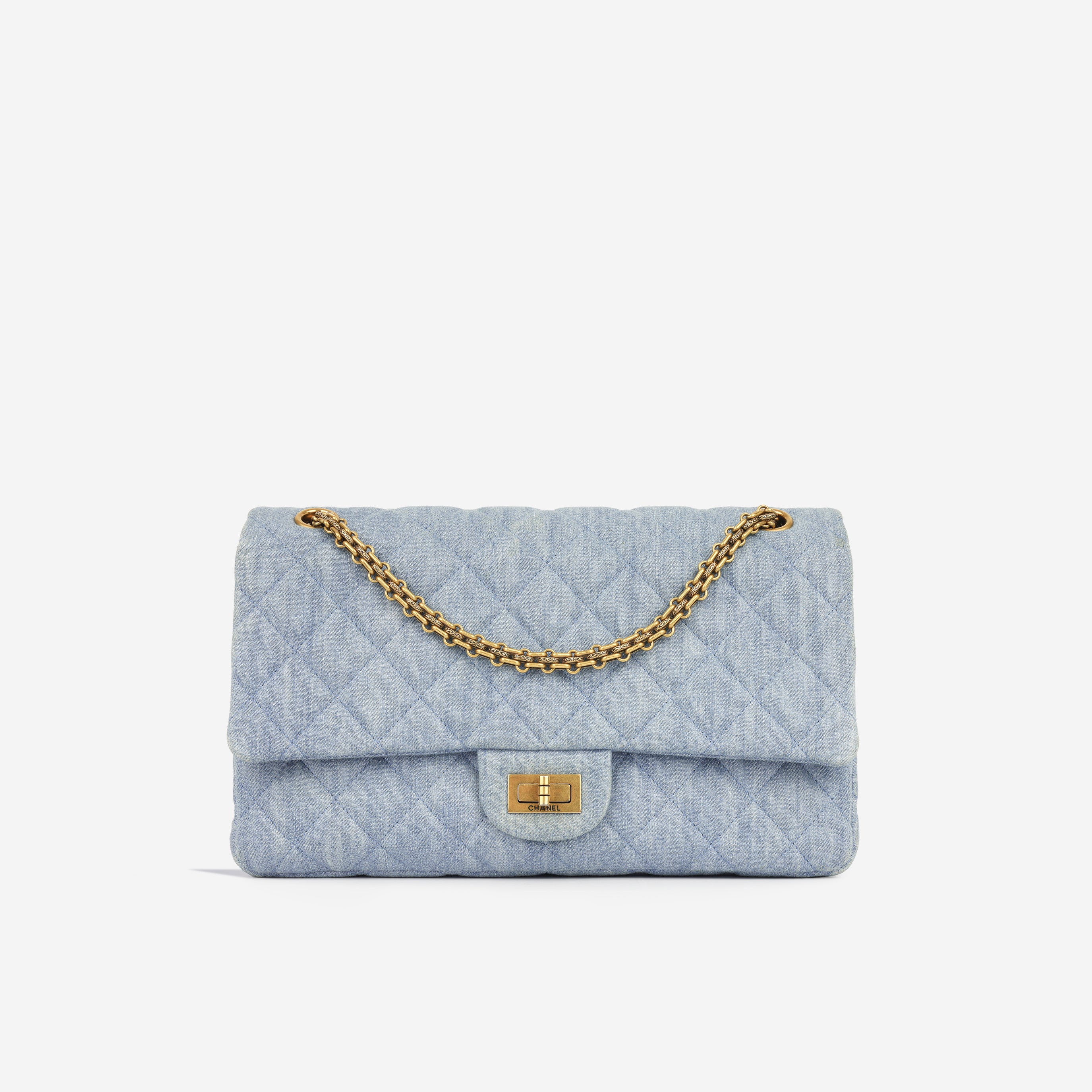 Chanel - 2.55 Reissue Flap Bag - 226 - Blue Denim GHW - 2016 - Very ...