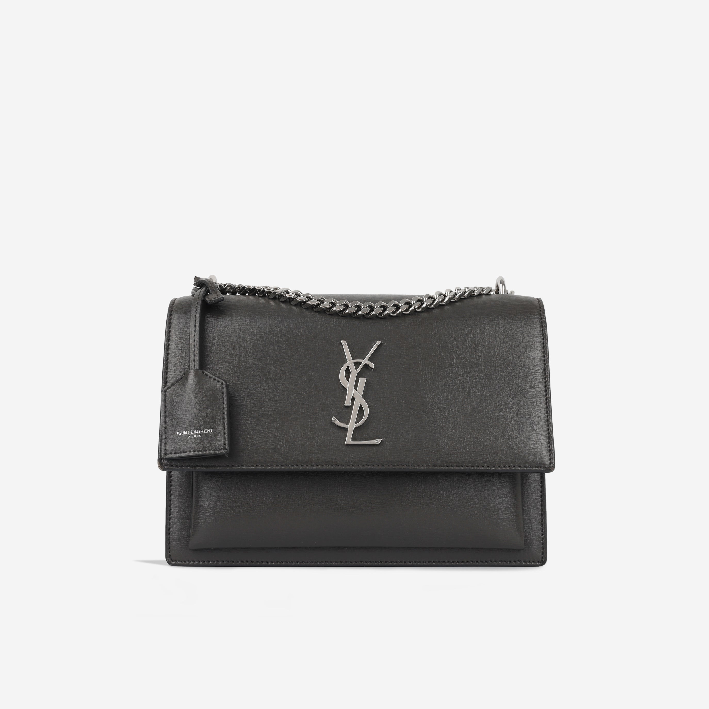 Saint Laurent - Sunset Medium - Grey Calfskin- SHW - Excellent ...
