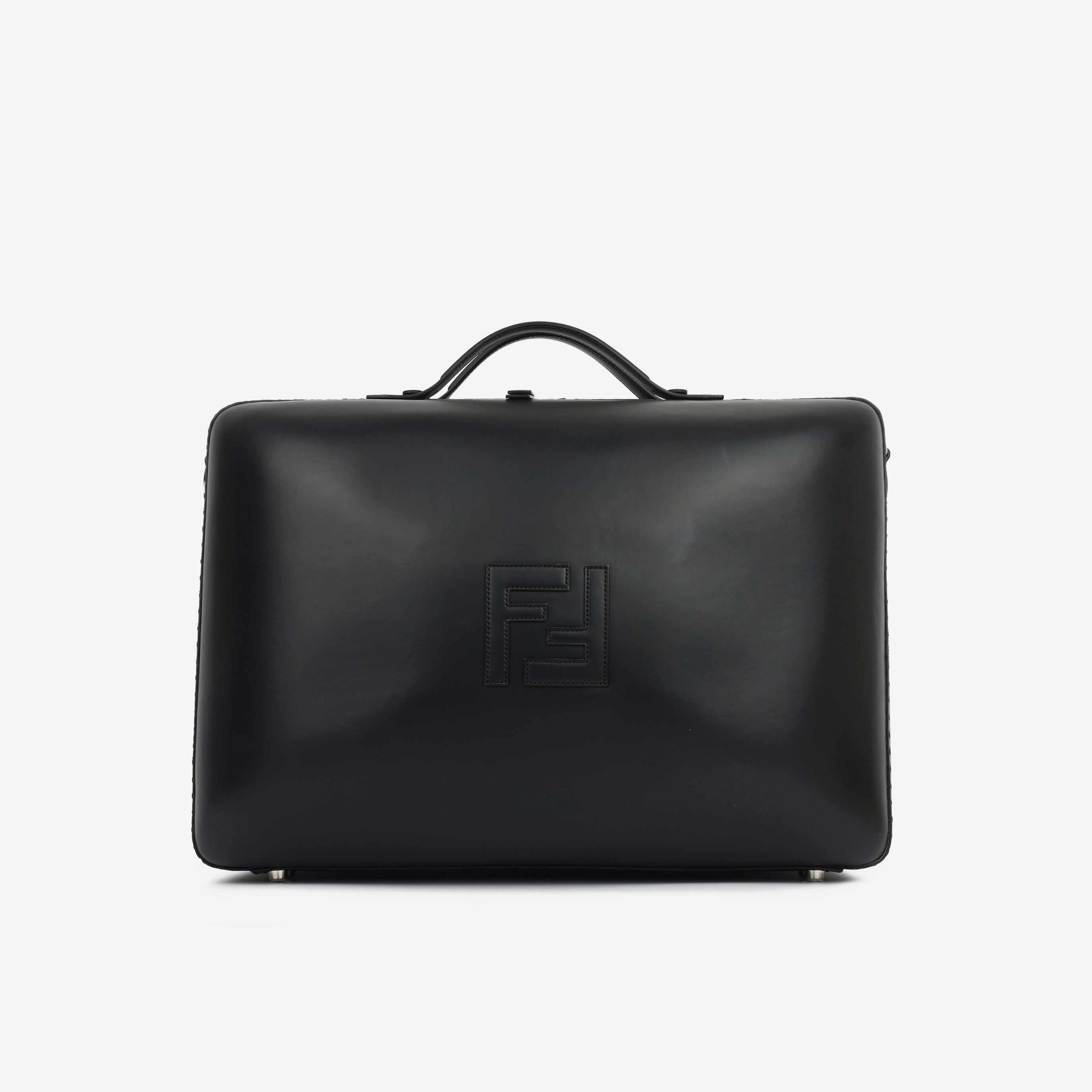 Fendi - M Suitcase FF Travel - Black Calfskin SHW - Excellent – Bagista
