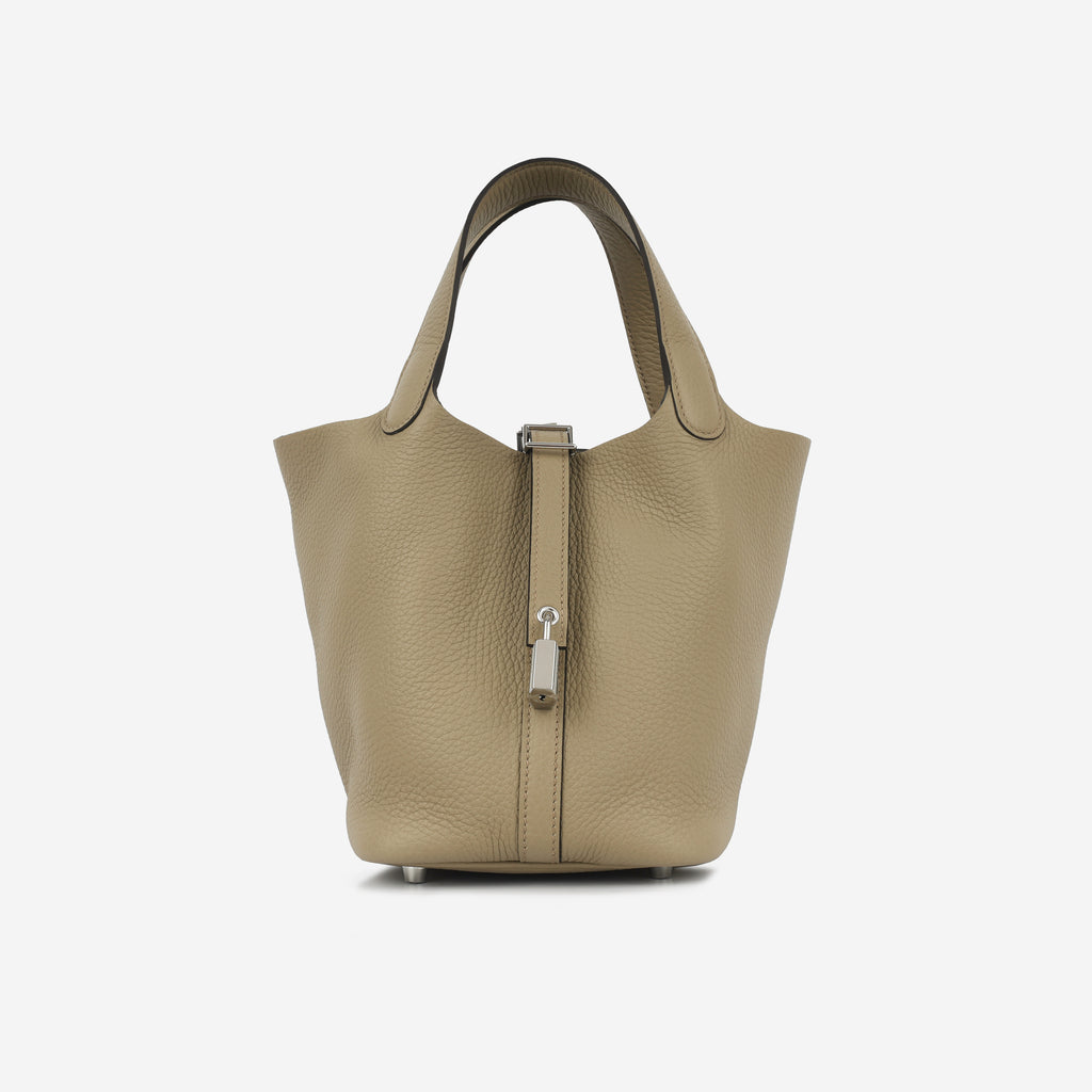 Hermès - Picotin 18 - Beige Marfa Clemence PHW - Brand New - 2024 | Bagista
