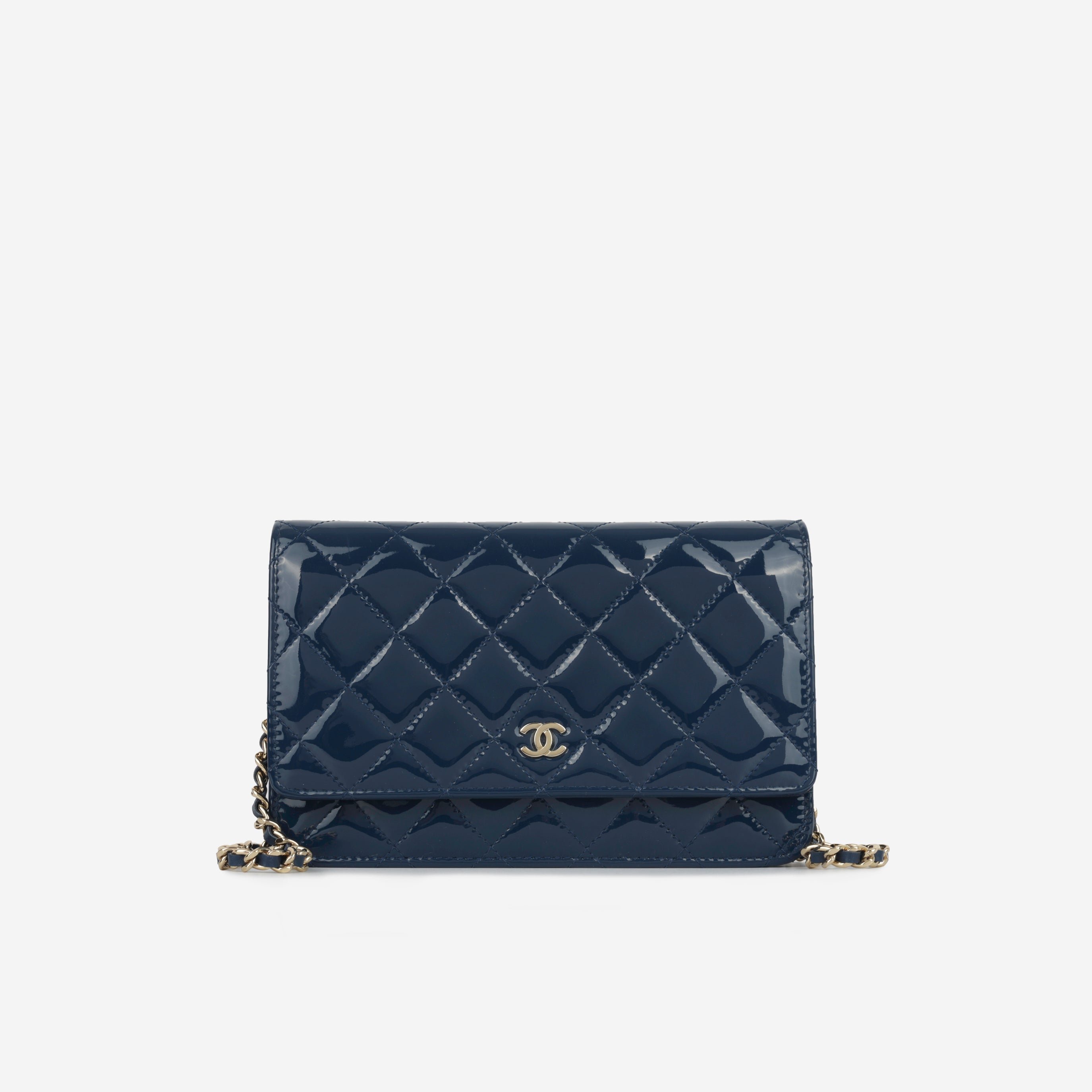 Chanel - Classic Wallet On Chain - Dark Blue - Immaculate - 2018 – Bagista