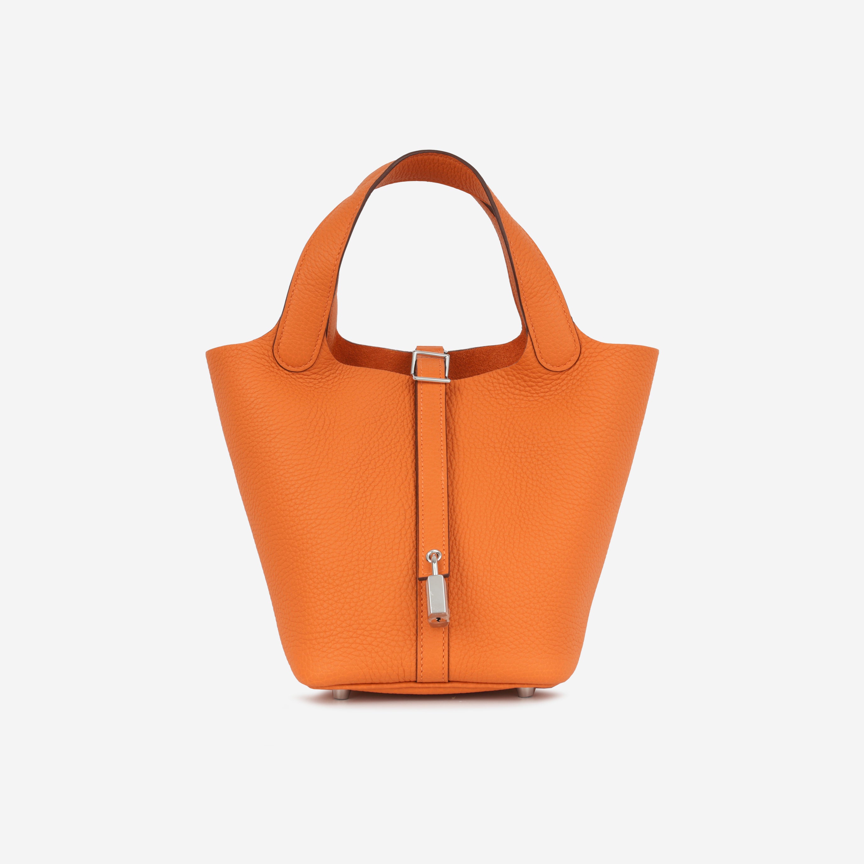 Hermès - Picotin 18 - Orange Clemence PHW - Brand New - 2024 – Bagista