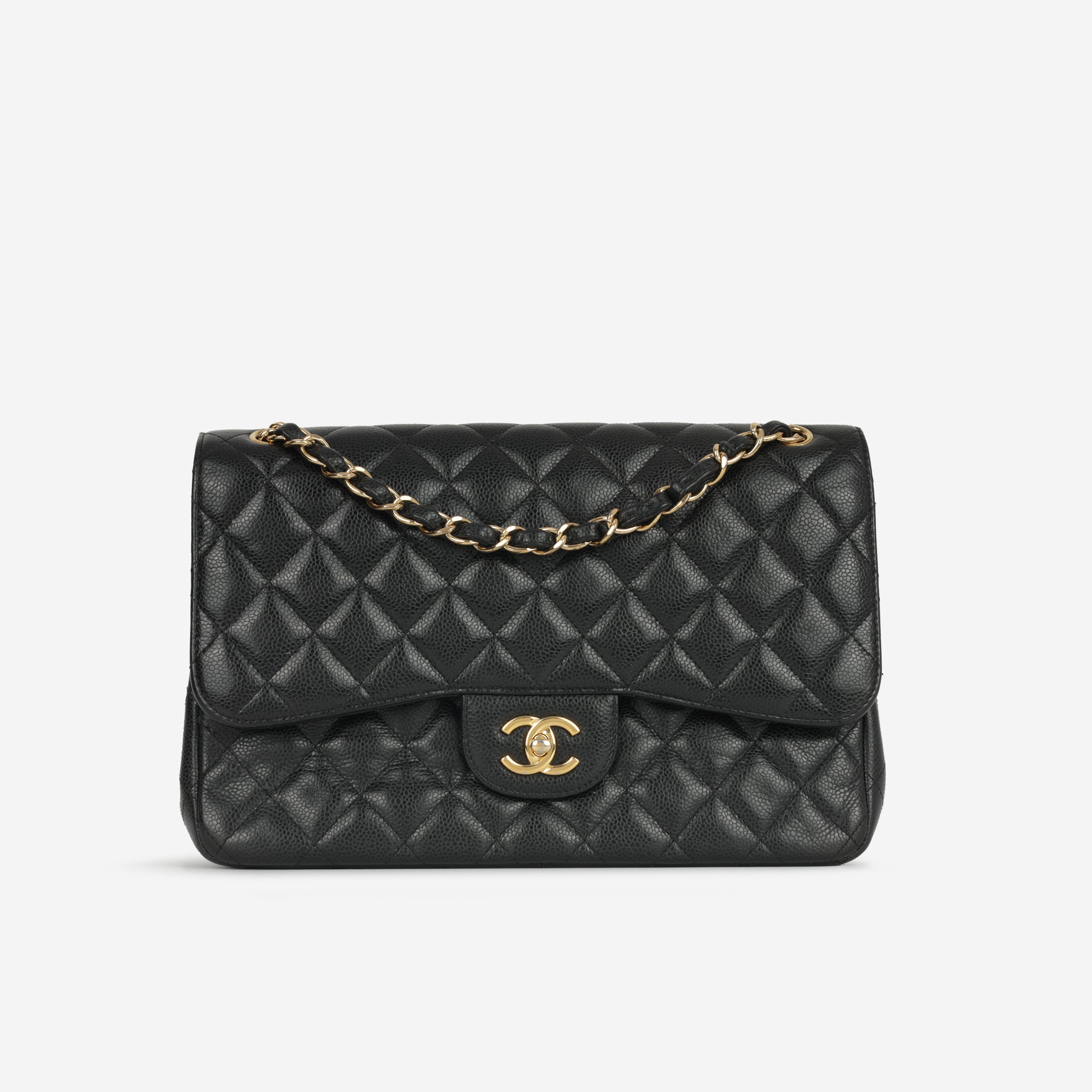 Chanel - Classic Flap Bag - Jumbo - Black Caviar GHW - 2017 - Pre-loved ...