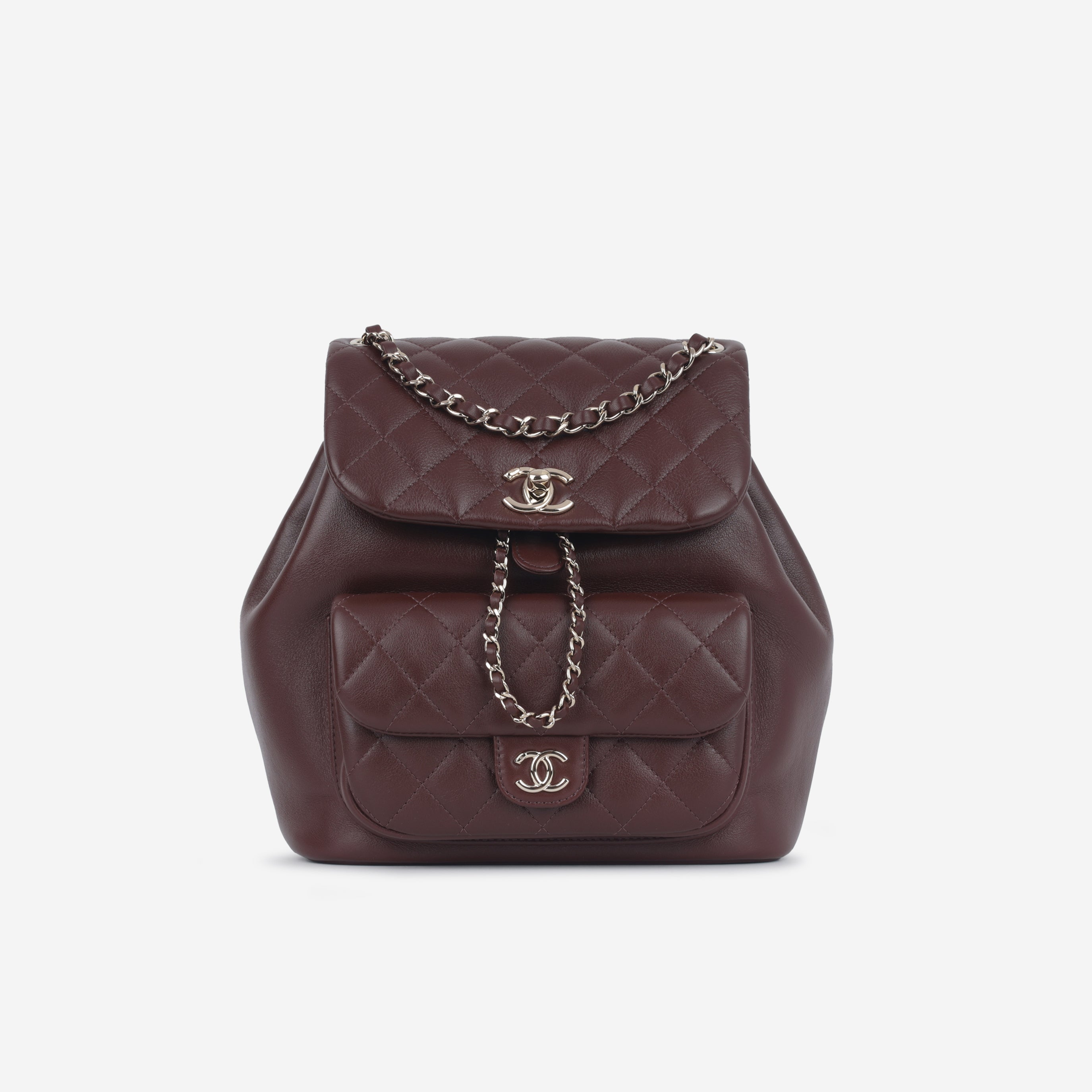 Chanel - Small Duma Backpack - Maroon Calfskin CGHW - Pre-Loved – Bagista