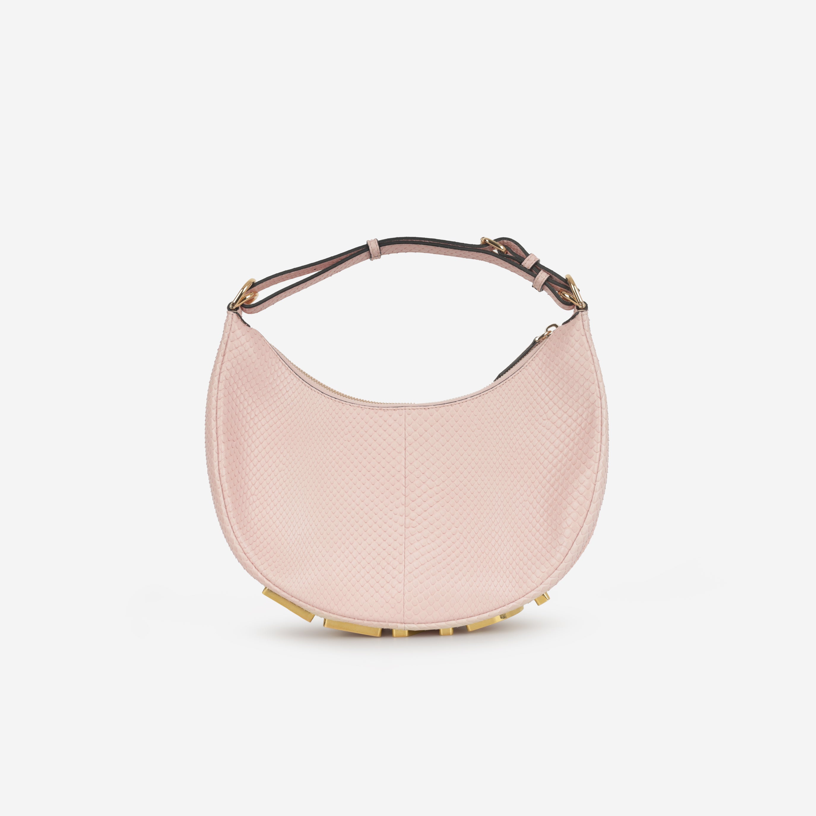 Fendi - Fendigraphy Small Hobo Bag - Baby Pink Python GHW - Pre-Loved – Bagista