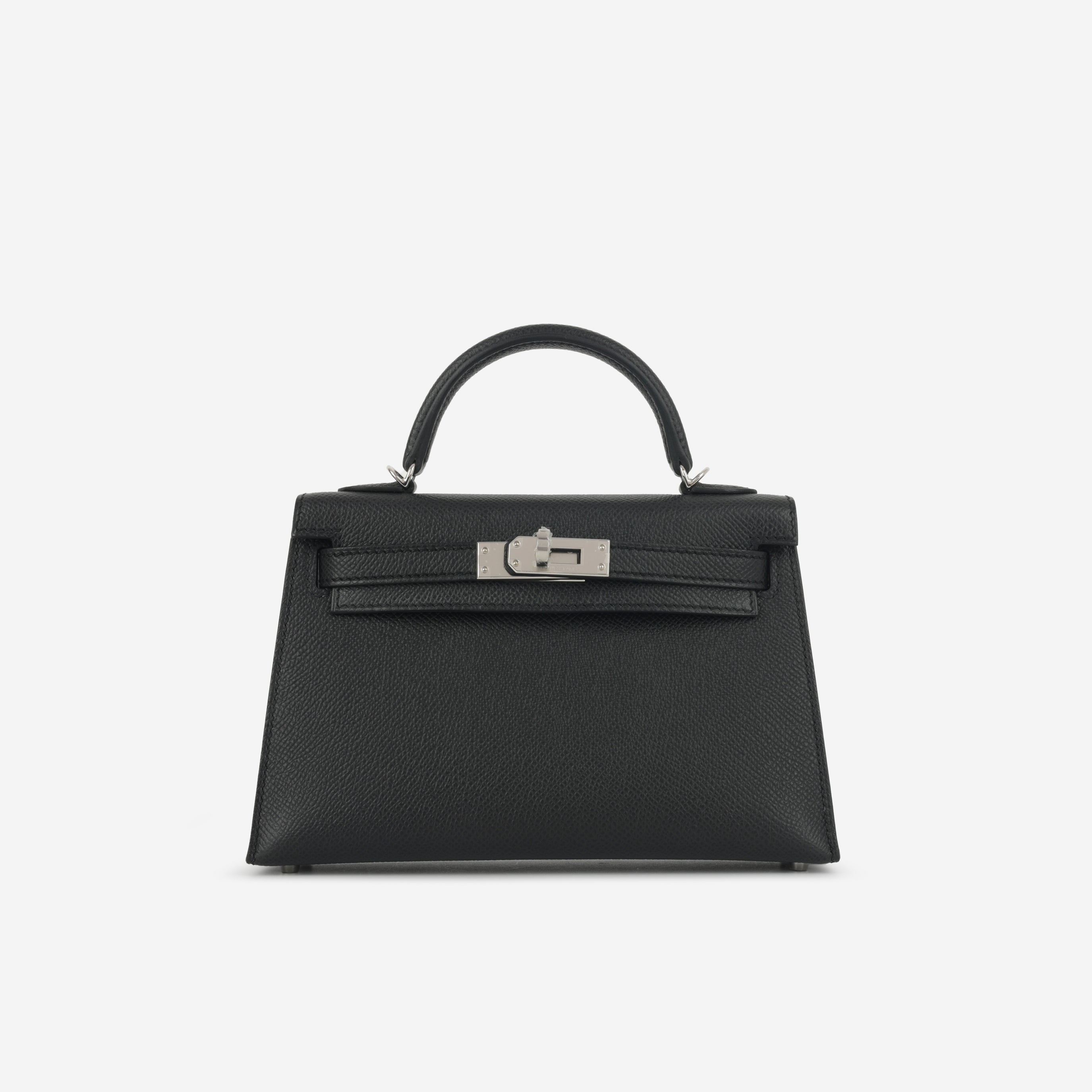 Hermès Mini Kelly - Black Epsom Palladium – Bagista