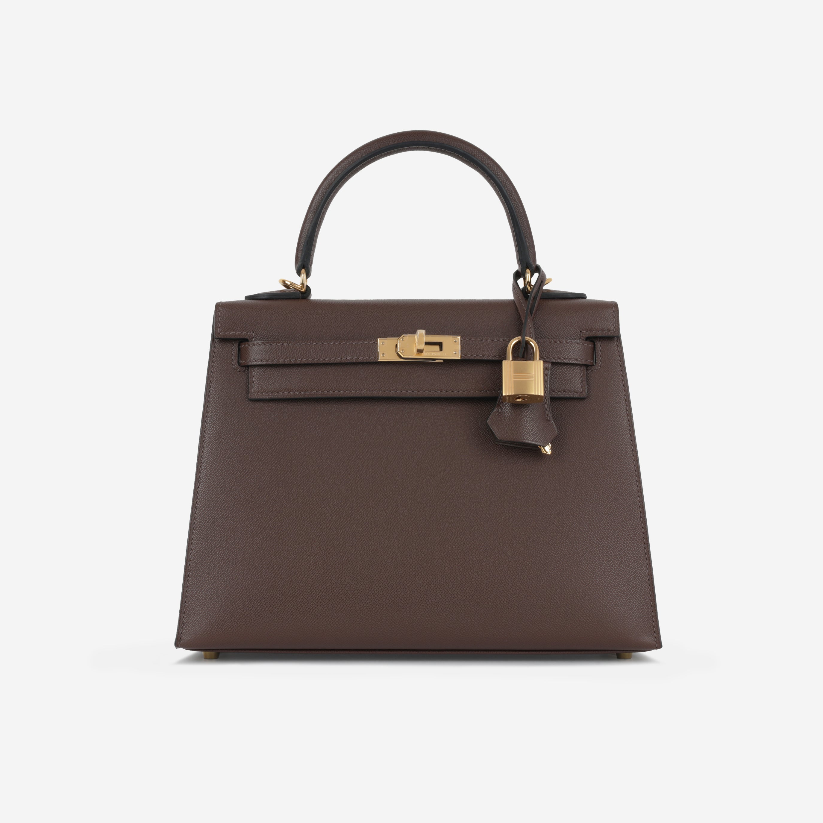 Hermès - Kelly 25 - Moka Veau Madame GHW - 2024 - Brand New – Bagista