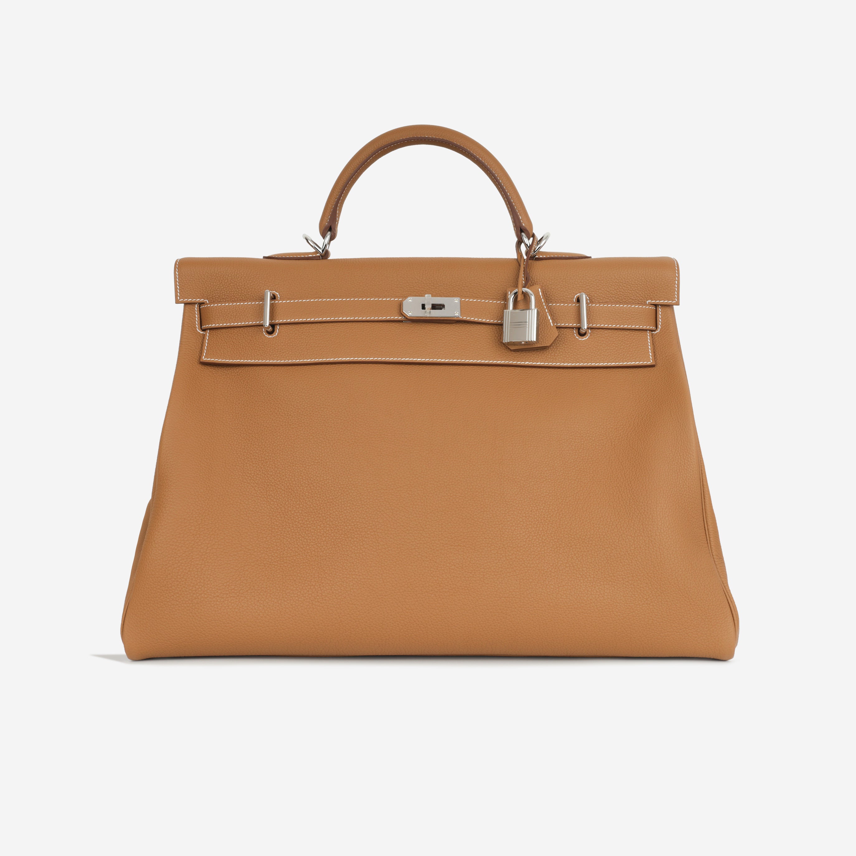 Hermès - Kelly 50 Voyage - Gold Togo PHW - 2024 – Bagista