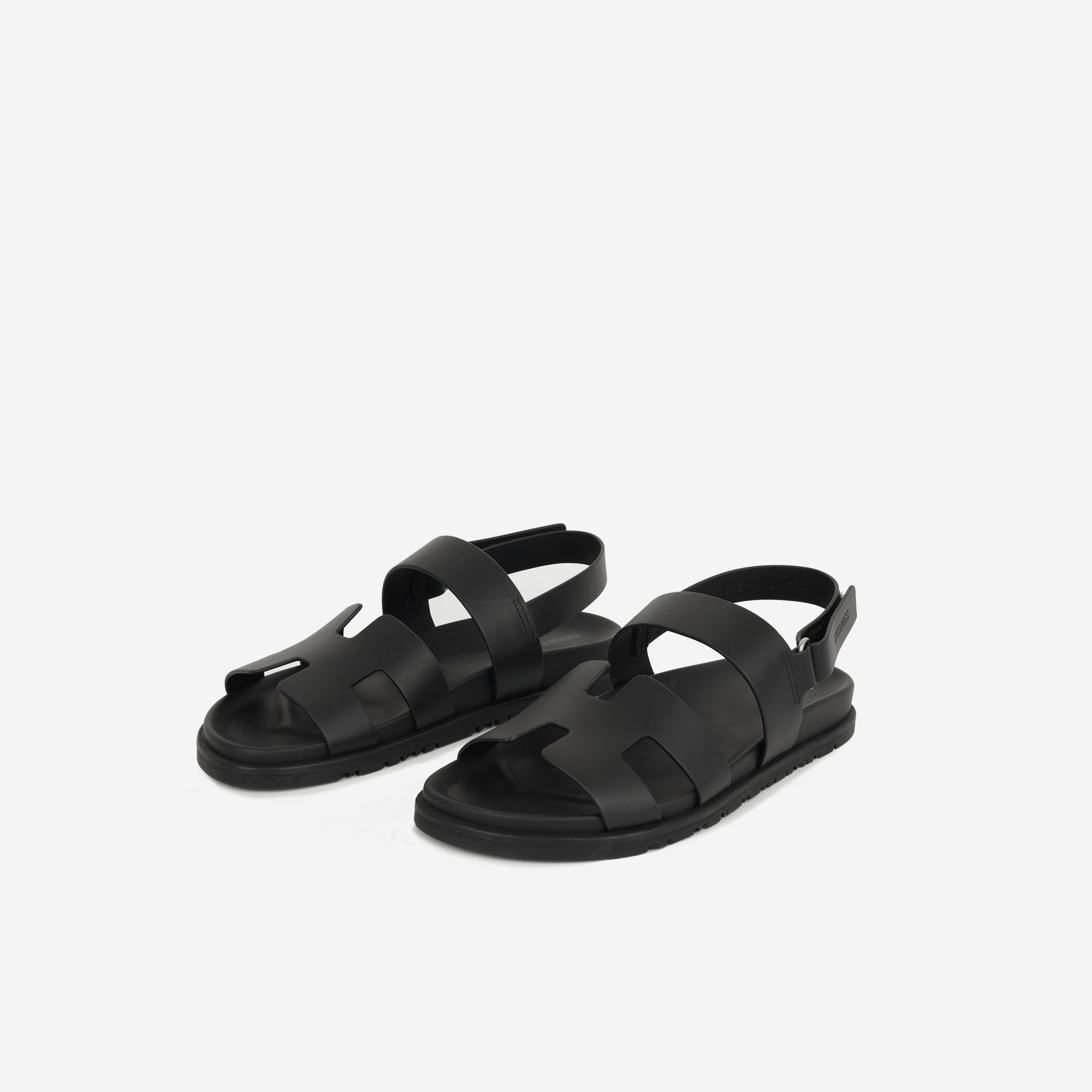 Hermès - Genius Sandals - Black Calfskin - Brand New – Bagista