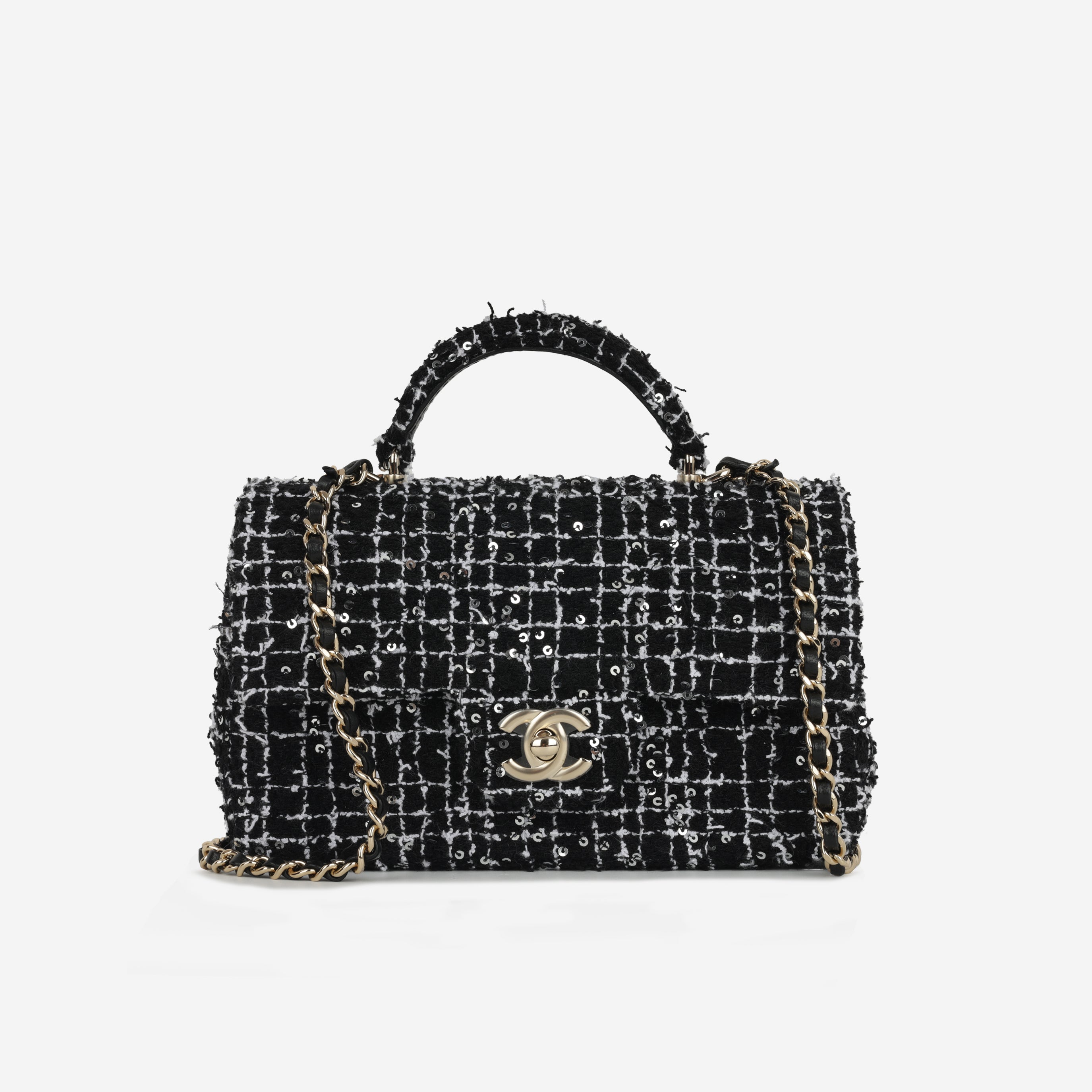Chanel Top Handle Mini Flap - Mixed Tweed – Bagista