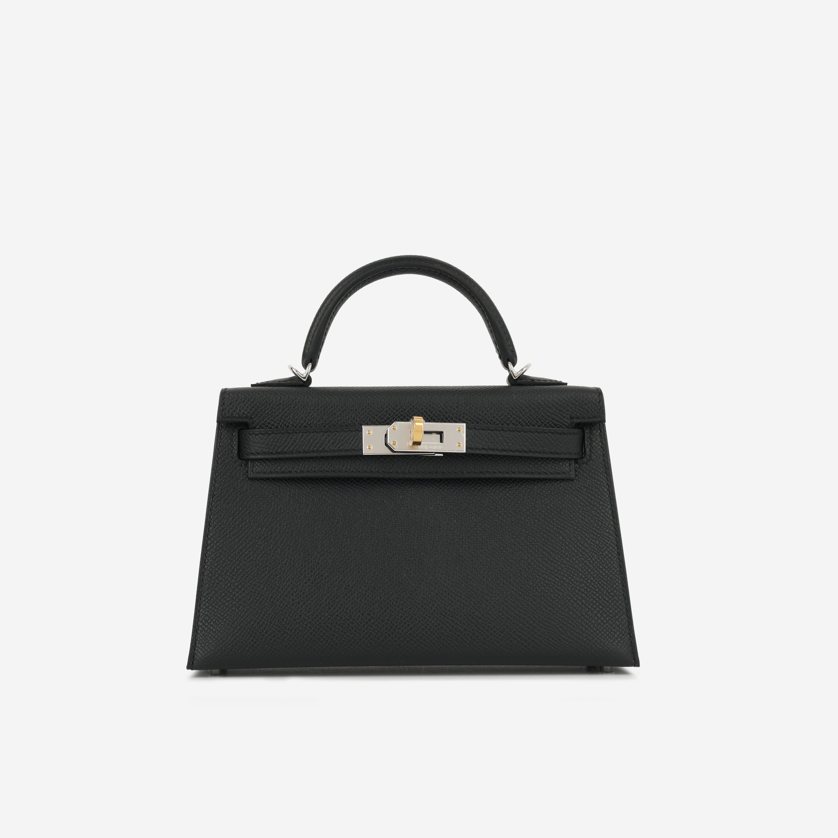 Rare Hermès Mini Kelly Black Epsom Electrum | Authentic Available Now ...