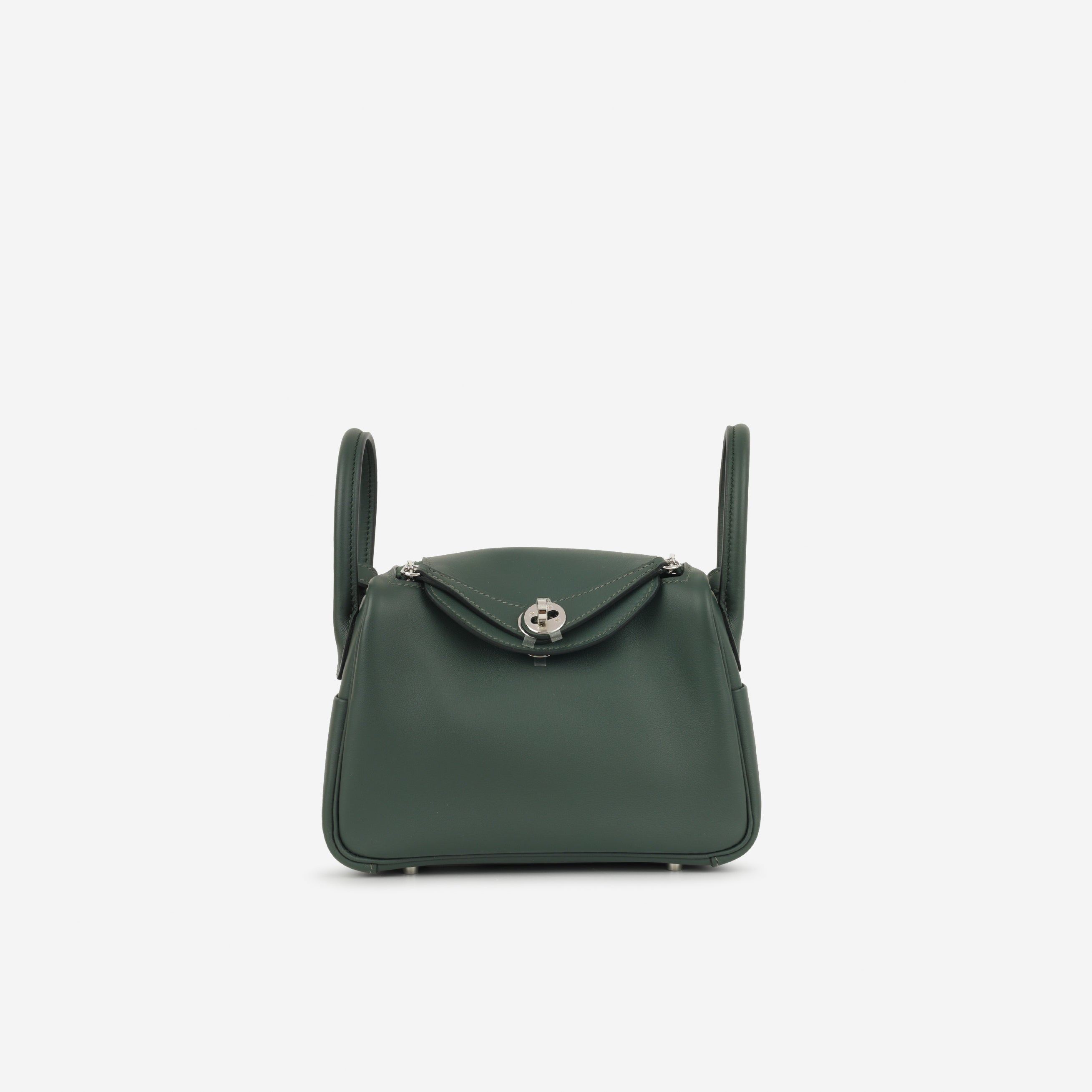 Hermès Mini Lindy - Vert Fonce / Vert Moyen Swift | Palladium Hardware ...