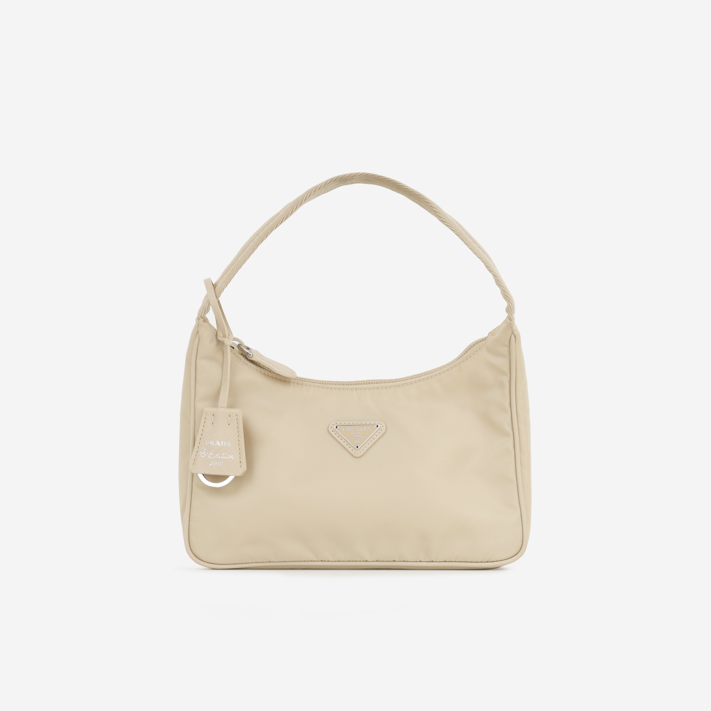 Prada Re-Edition 2000- Beige Nylon | Silver Hardware – Bagista