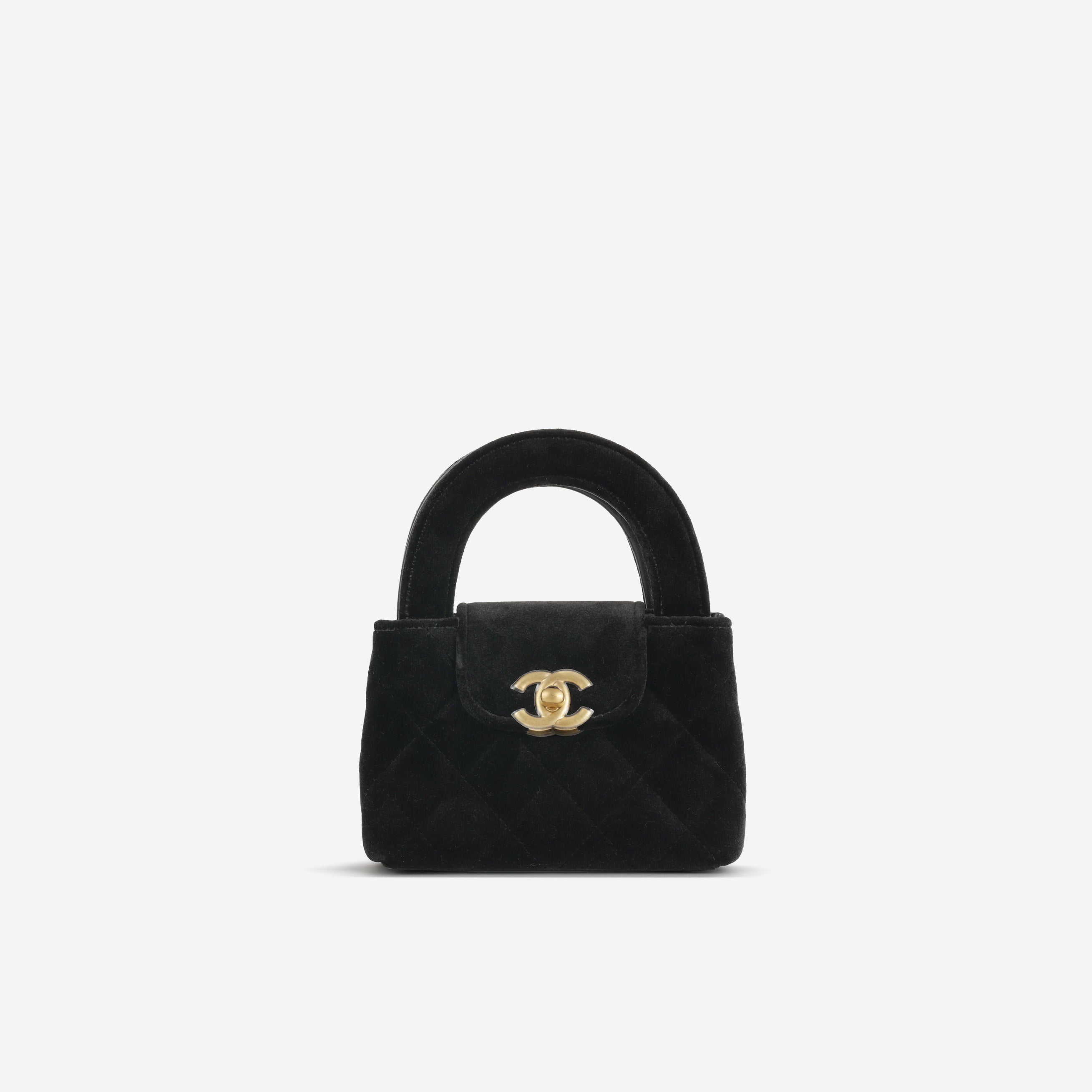 Chanel Nano Kelly Re-Edition - Black Velvet | Gold Hardware – Bagista