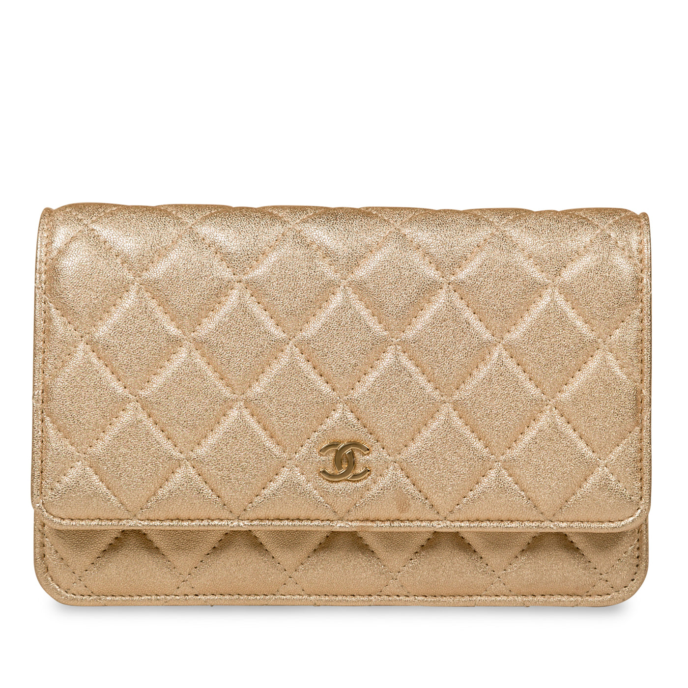 Chanel - Classic Wallet on Chain in Gold Goatskin - GHW - Brand New ...
