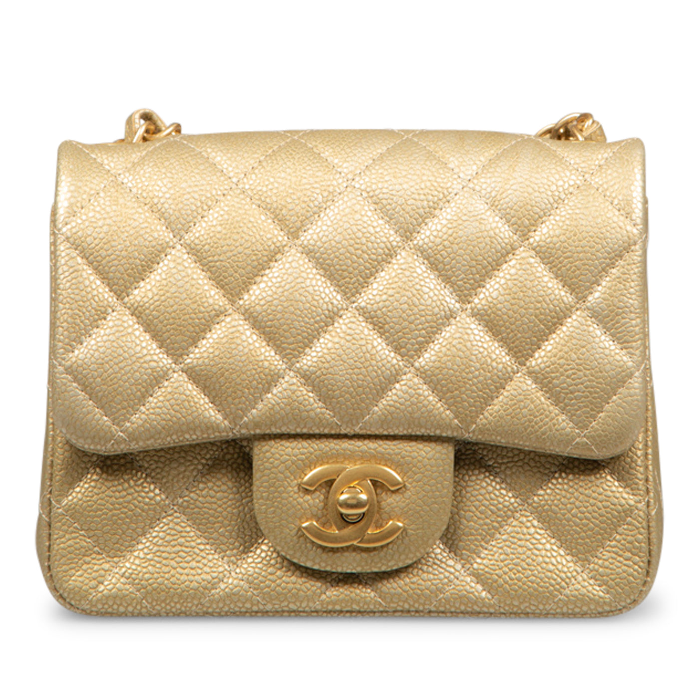 Chanel Mini Square Classic Flap Bag Black Caviar Shw Bagista