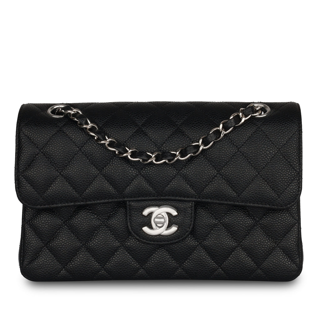 Chanel - Small Classic Flap Bag - Black Caviar SHW - Pre Loved | Bagista