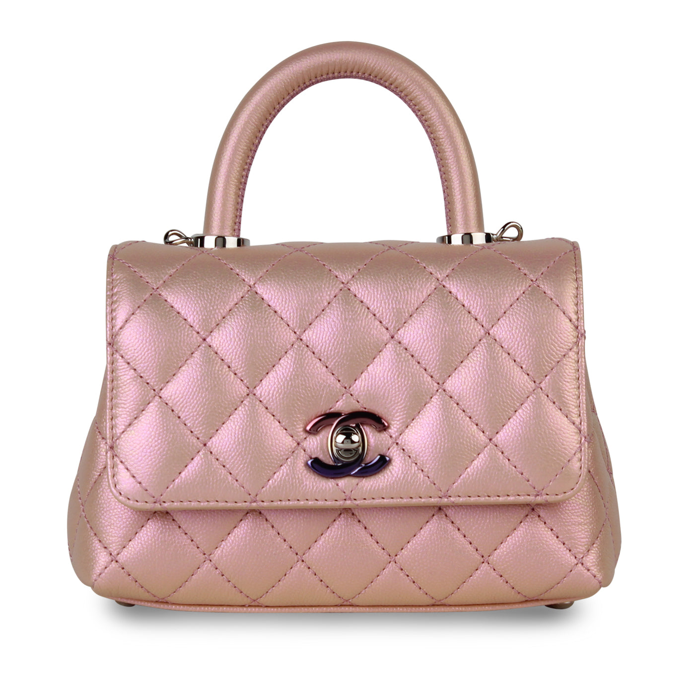 Chanel - Coco Handle Mini - Baby Pink Caviar - CGHW - Pre-Loved – Bagista