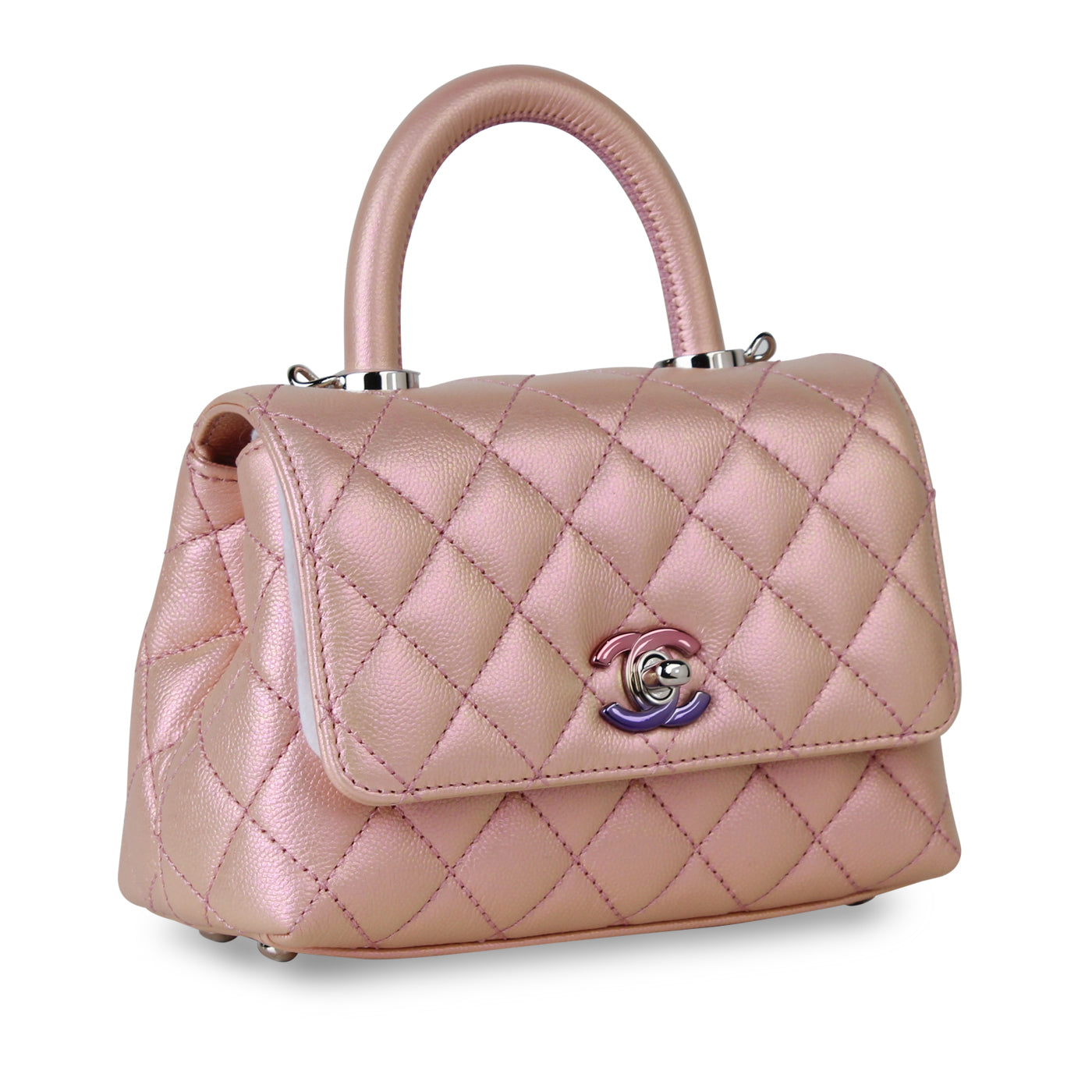 Chanel - Coco Handle Mini - Baby Pink Caviar - CGHW - Pre-Loved | Bagista