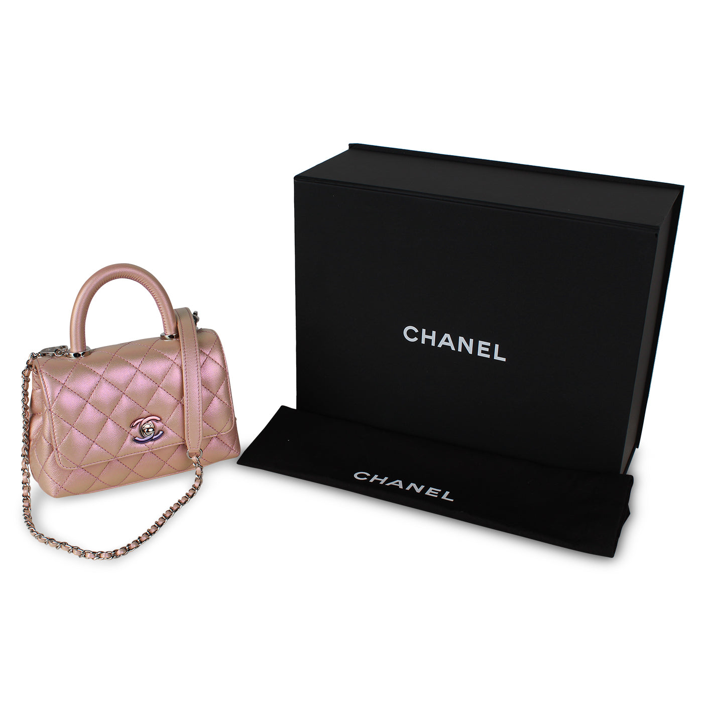 Chanel - Coco Handle Mini - Baby Pink Caviar - CGHW - Pre-Loved | Bagista