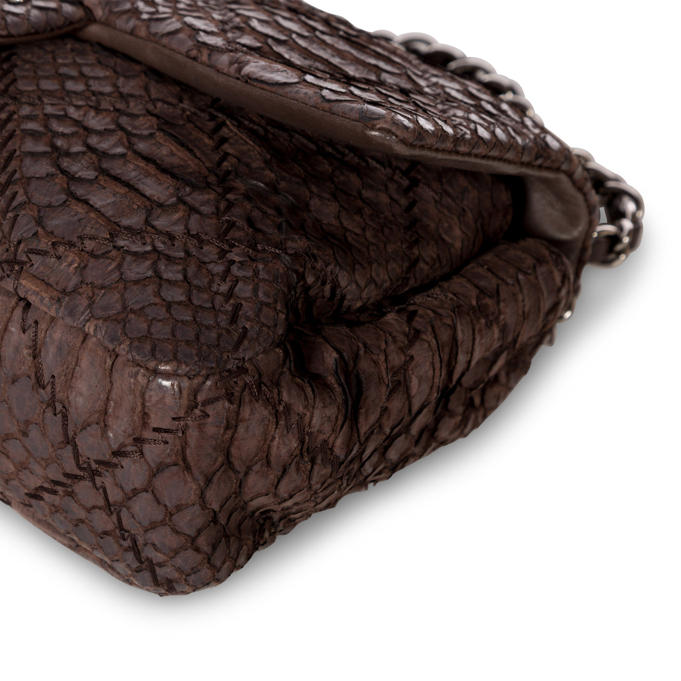 Chanel - Python Flap Bag - Brown - Vintage | Bagista
