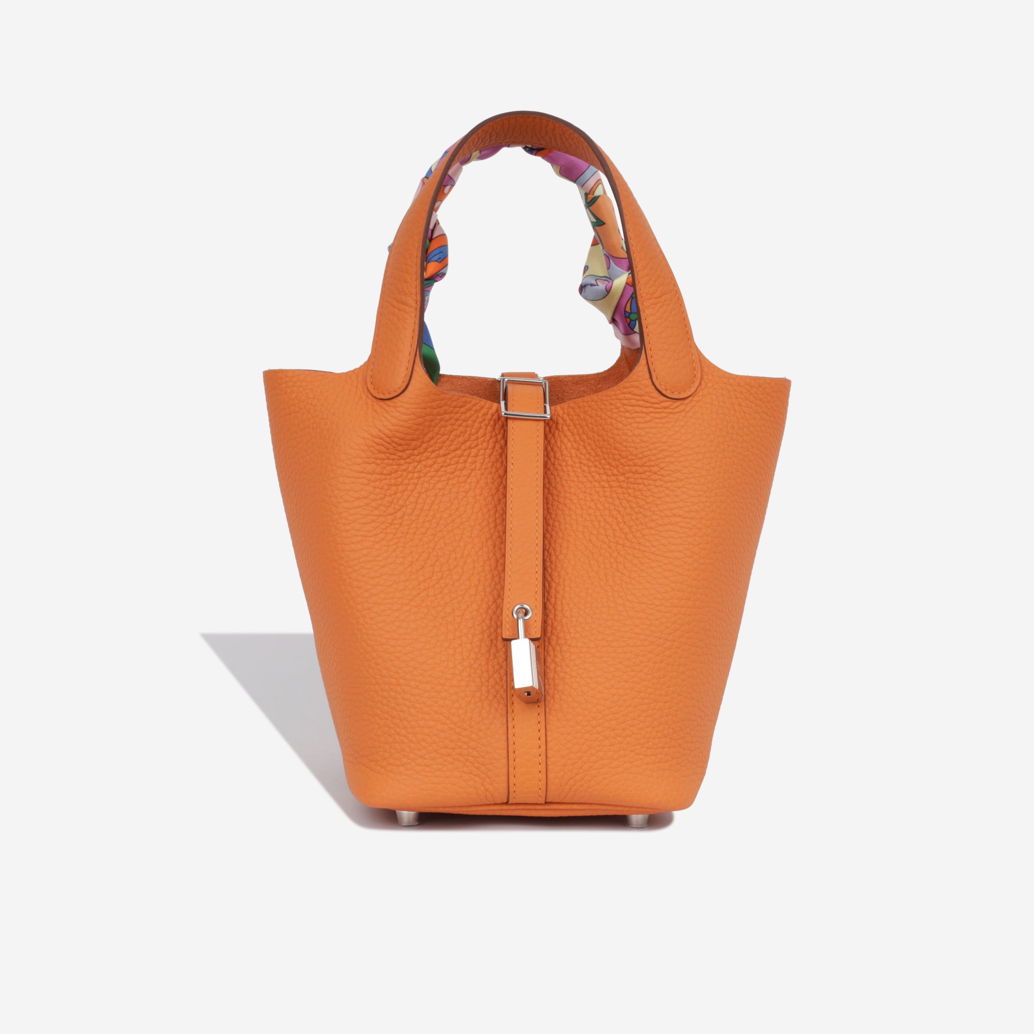 Hermès - Picotin 18 - Orange Clemence PHW - Brand New | Bagista